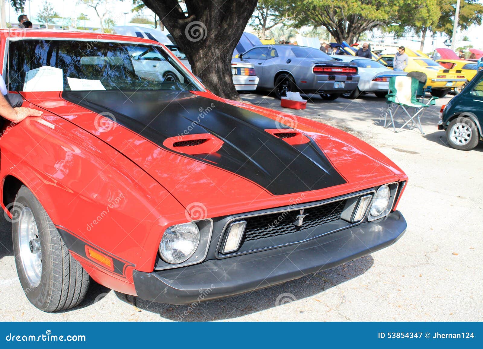Coche Rojo Clásico Del Músculo Fotografía editorial - Imagen de ...