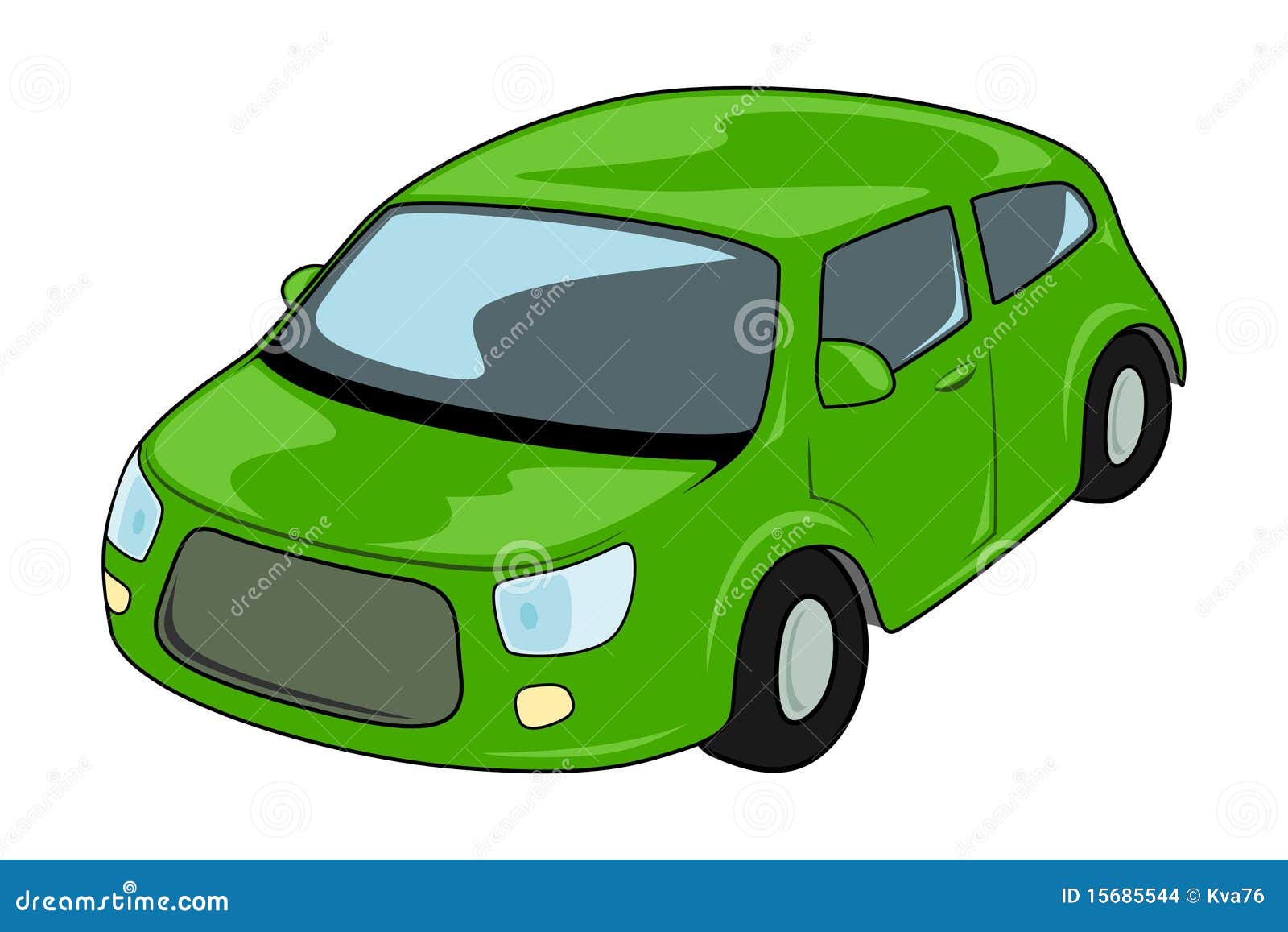 Coche verde ilustración del vector. Ilustración de handmade - 15685544