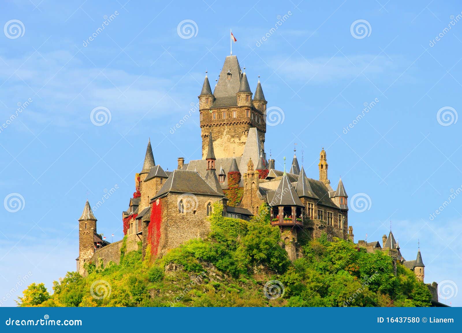 Cochem Castle stock photo. Image of rhineland, forest - 16437580