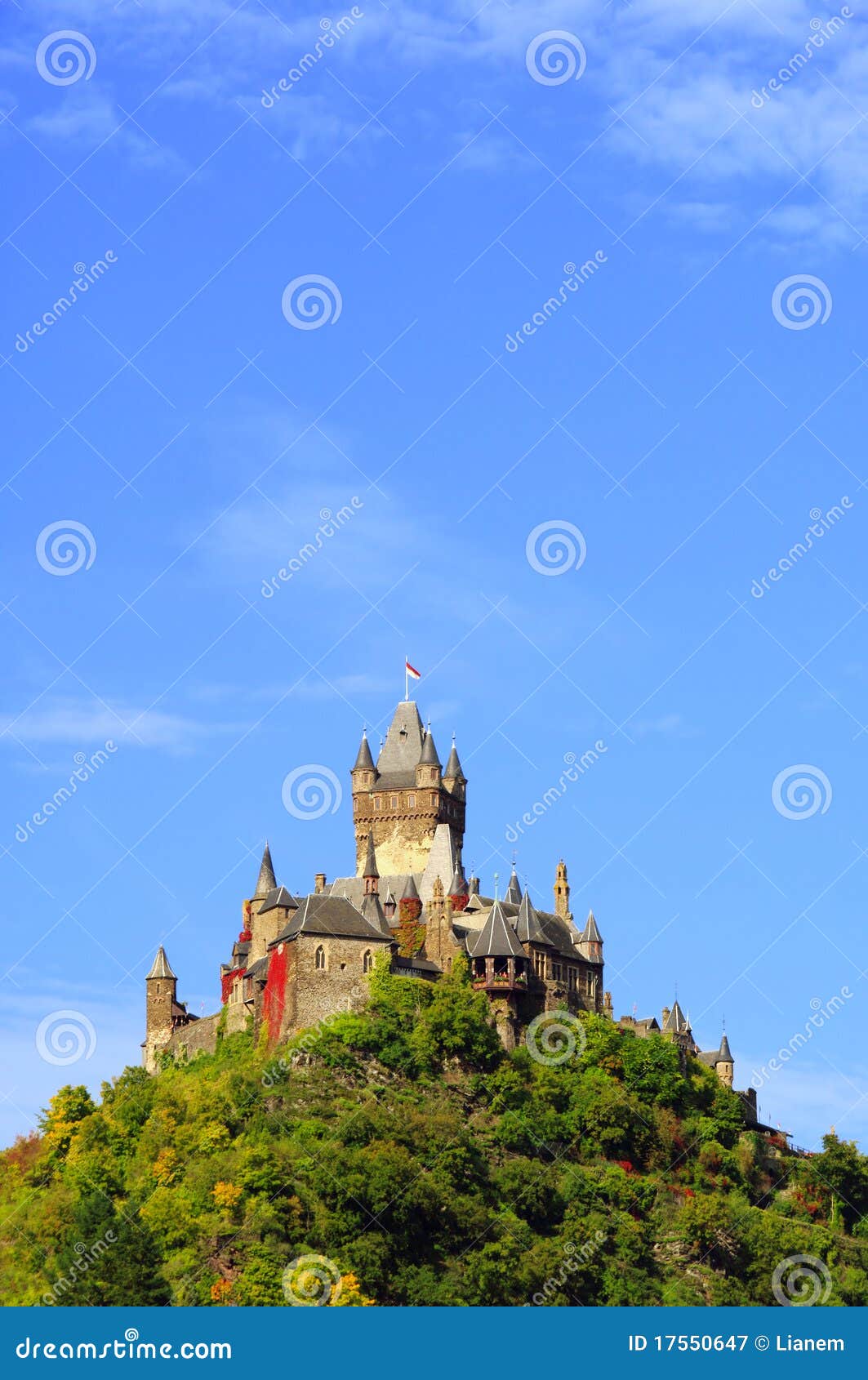 Cochem Castle stock image. Image of palatinate, tower - 17550647
