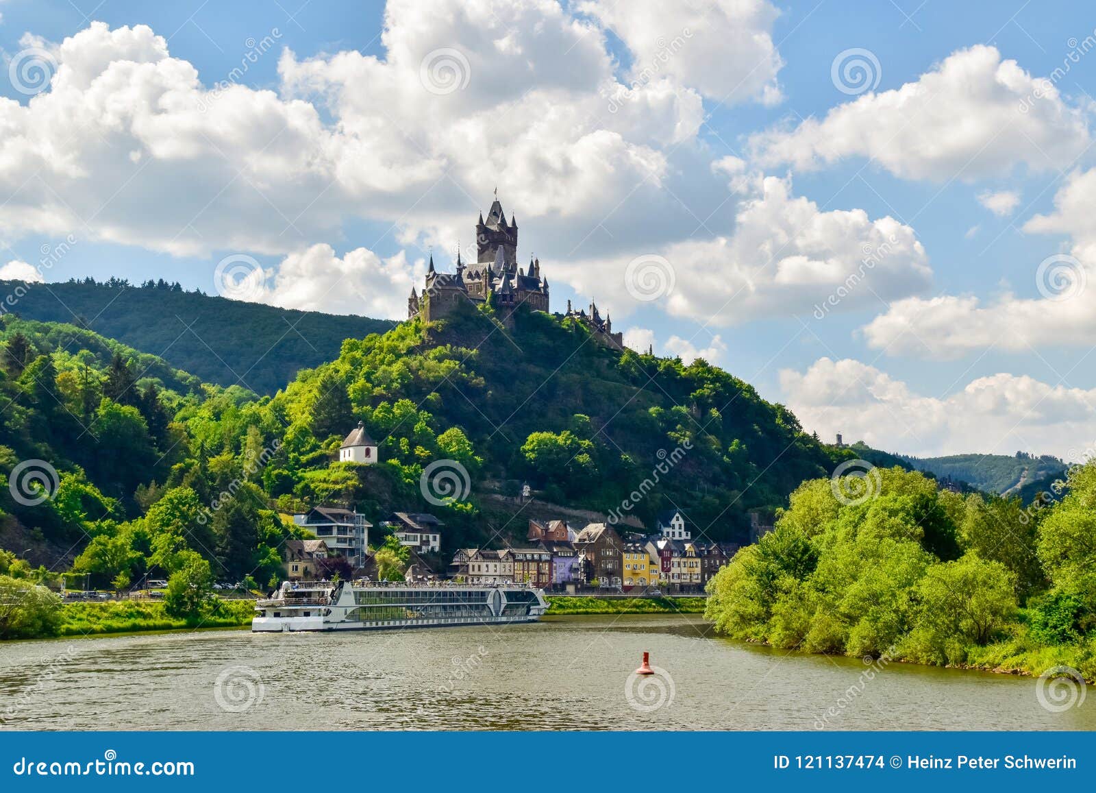 Cochem city on the Moselle stock photo. Image of green - 121137474