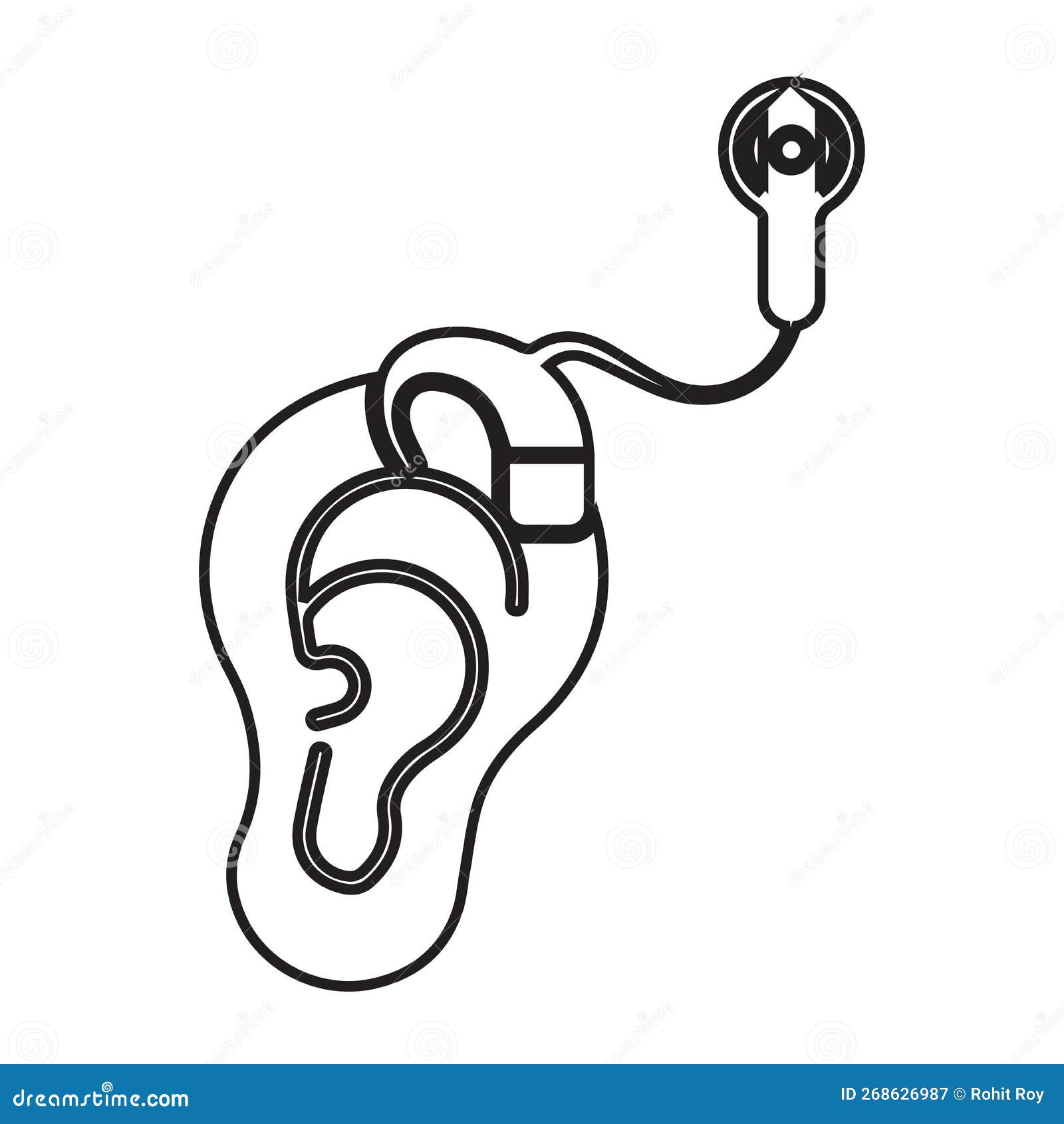 Cochlear, Cybernetics, Ear Icon Stock Illustration - Illustration of ...