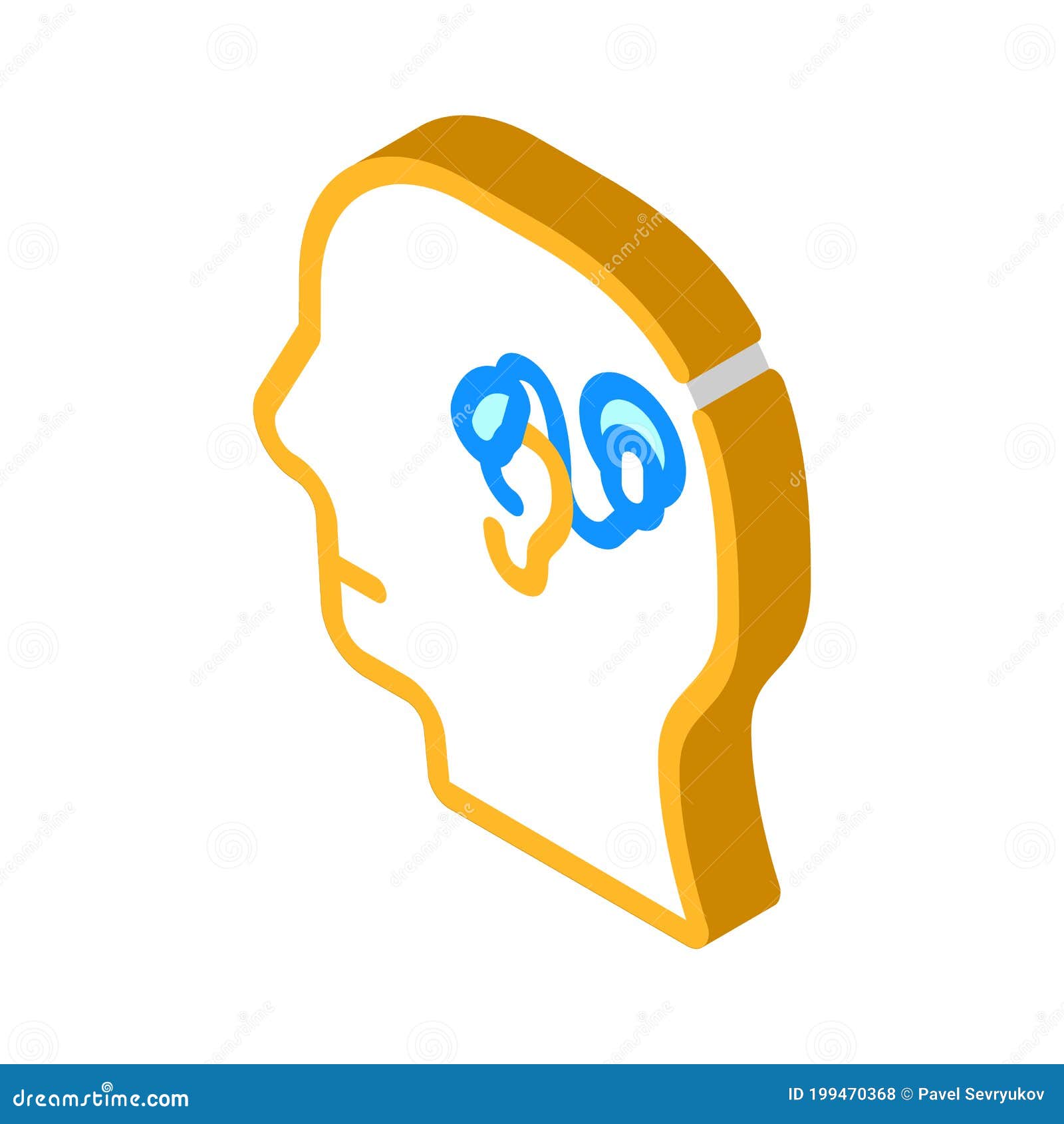 Cochlear Implant Isometric Icon Vector Illustration Sign Stock Vector ...