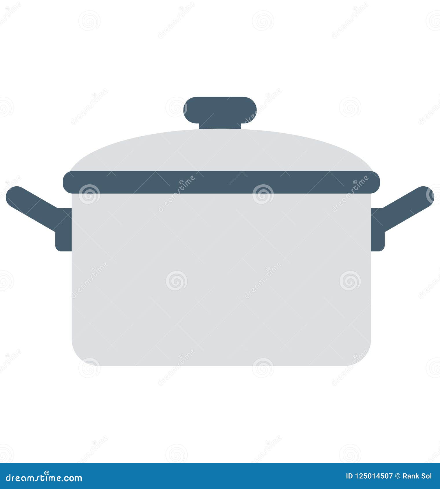 Cocinando El Icono Aislado Cacerola Del Vector Editable Ilustración del ...