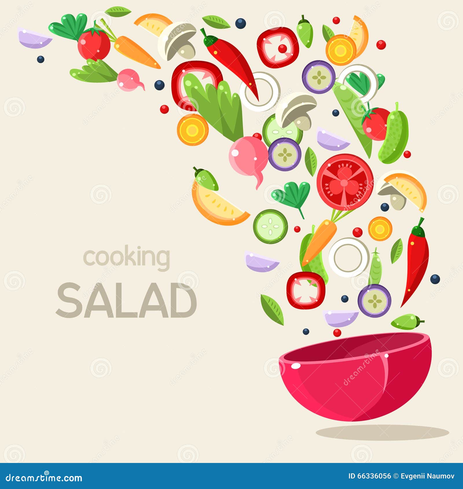 Cocinar La Ensalada Ilustración Del Vector Ilustración del Vector ...