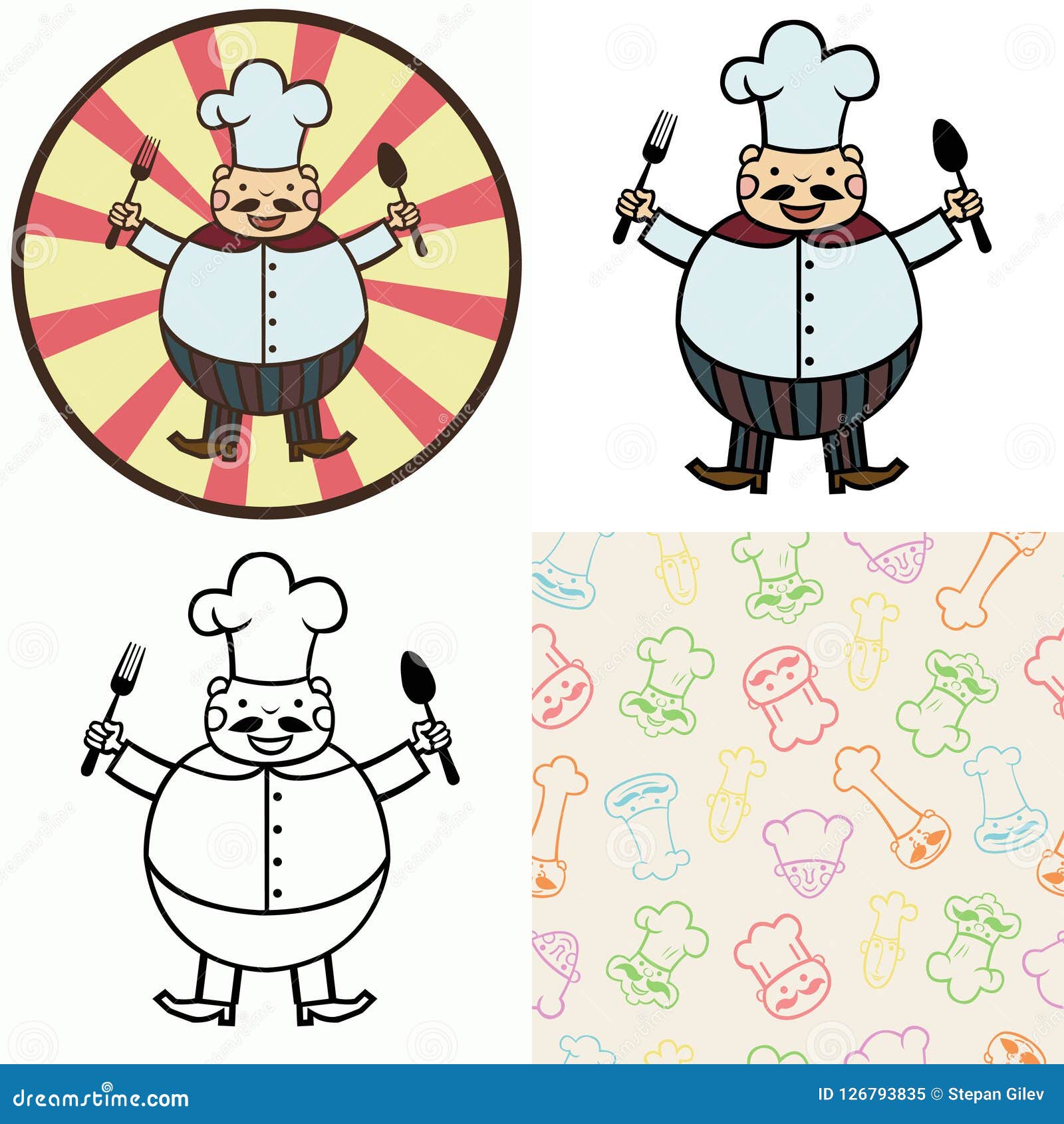 Cocinero Divertido De La Historieta Ilustración del Vector ...