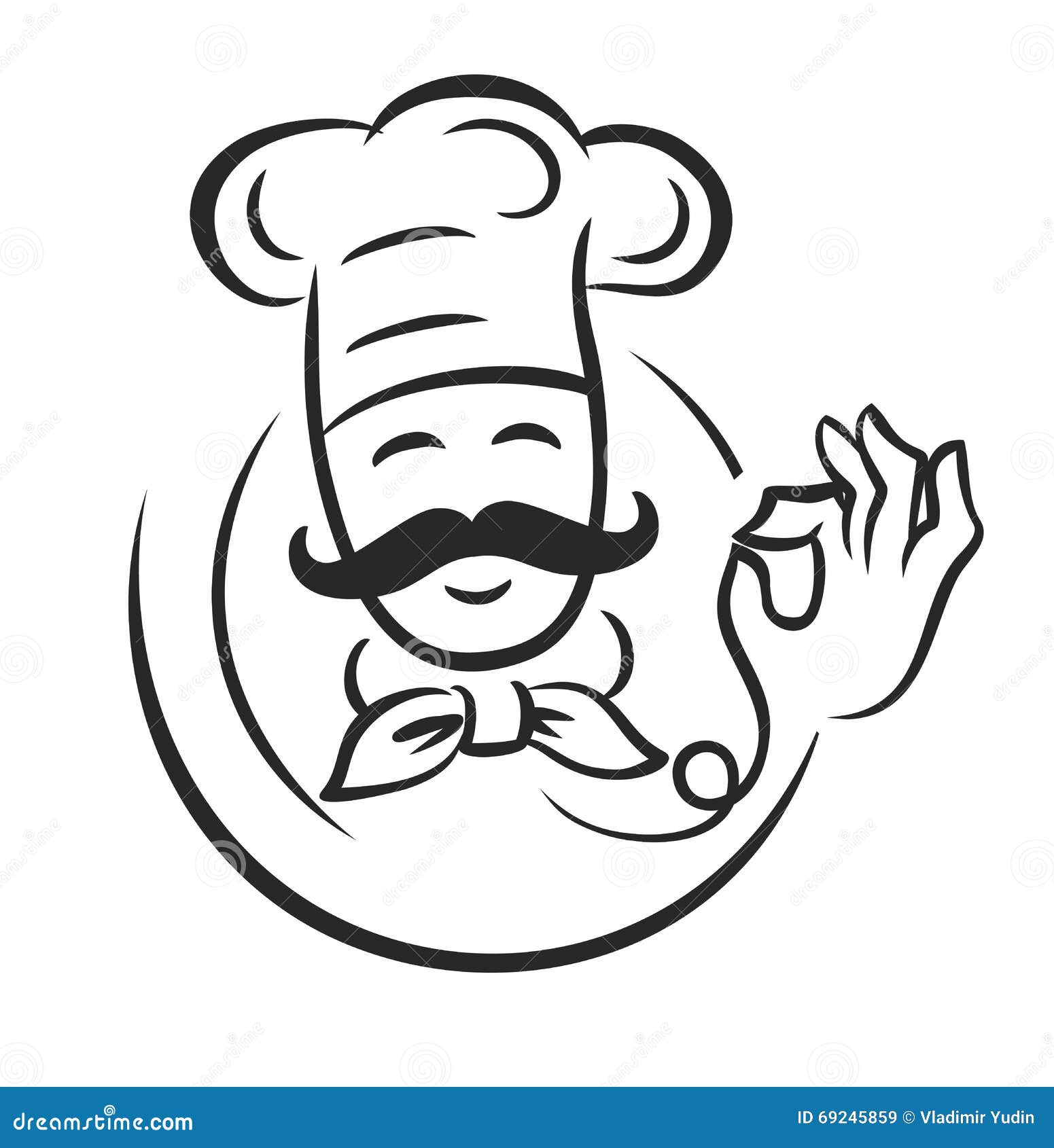 Cocinero negro del vector ilustración del vector. Ilustración de cocina ...