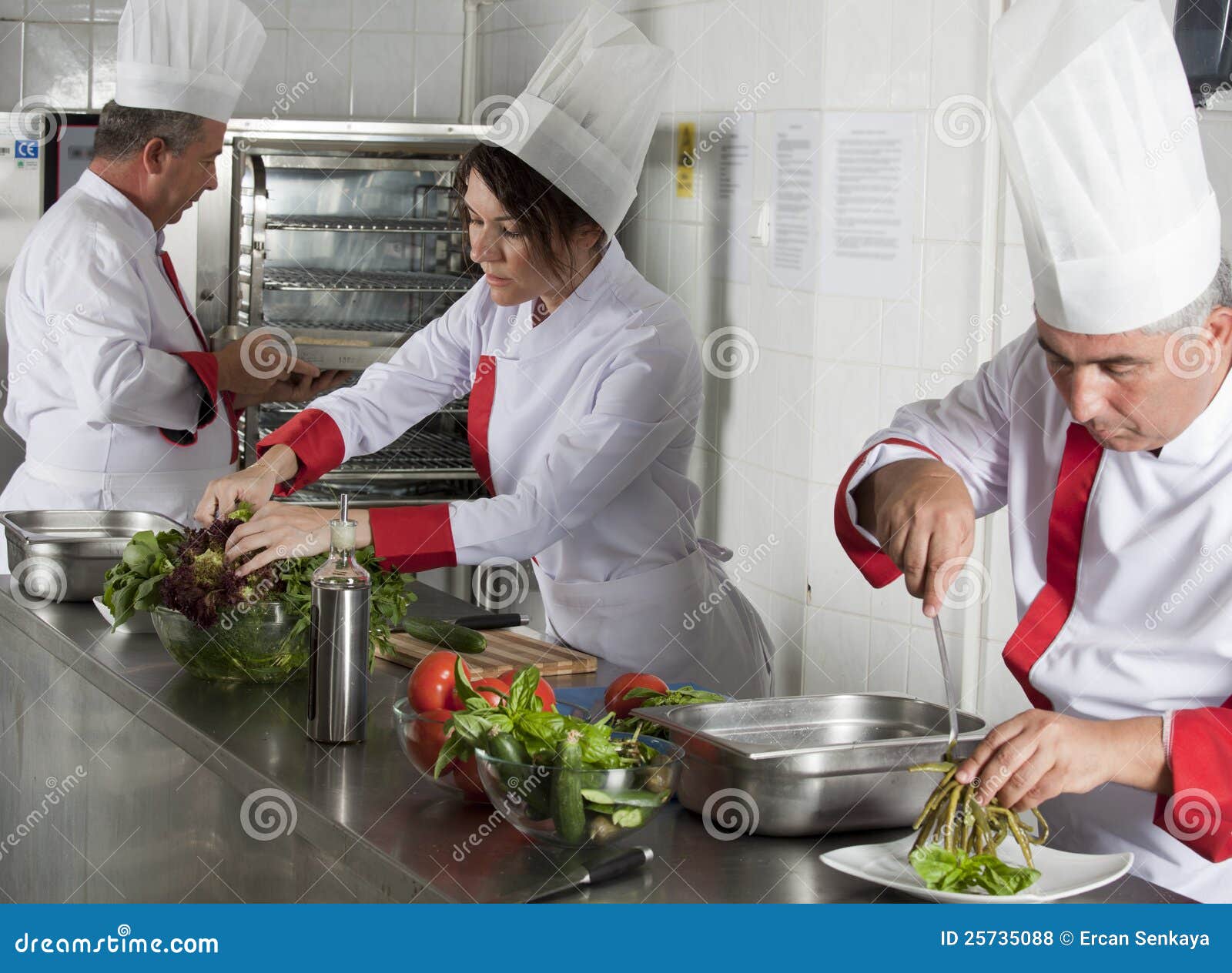 Cocineros foto de archivo. Imagen de cocina, blanco, coser - 25735088
