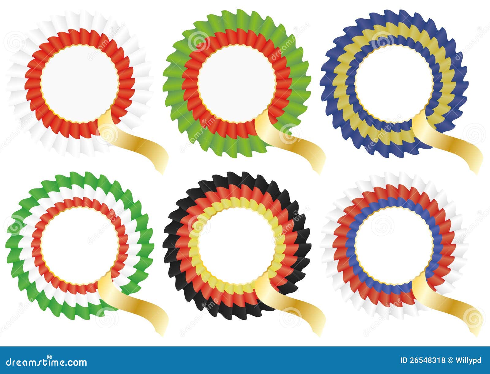 Cockade stock vector. Illustration of elegant, gift, colorful - 26548318