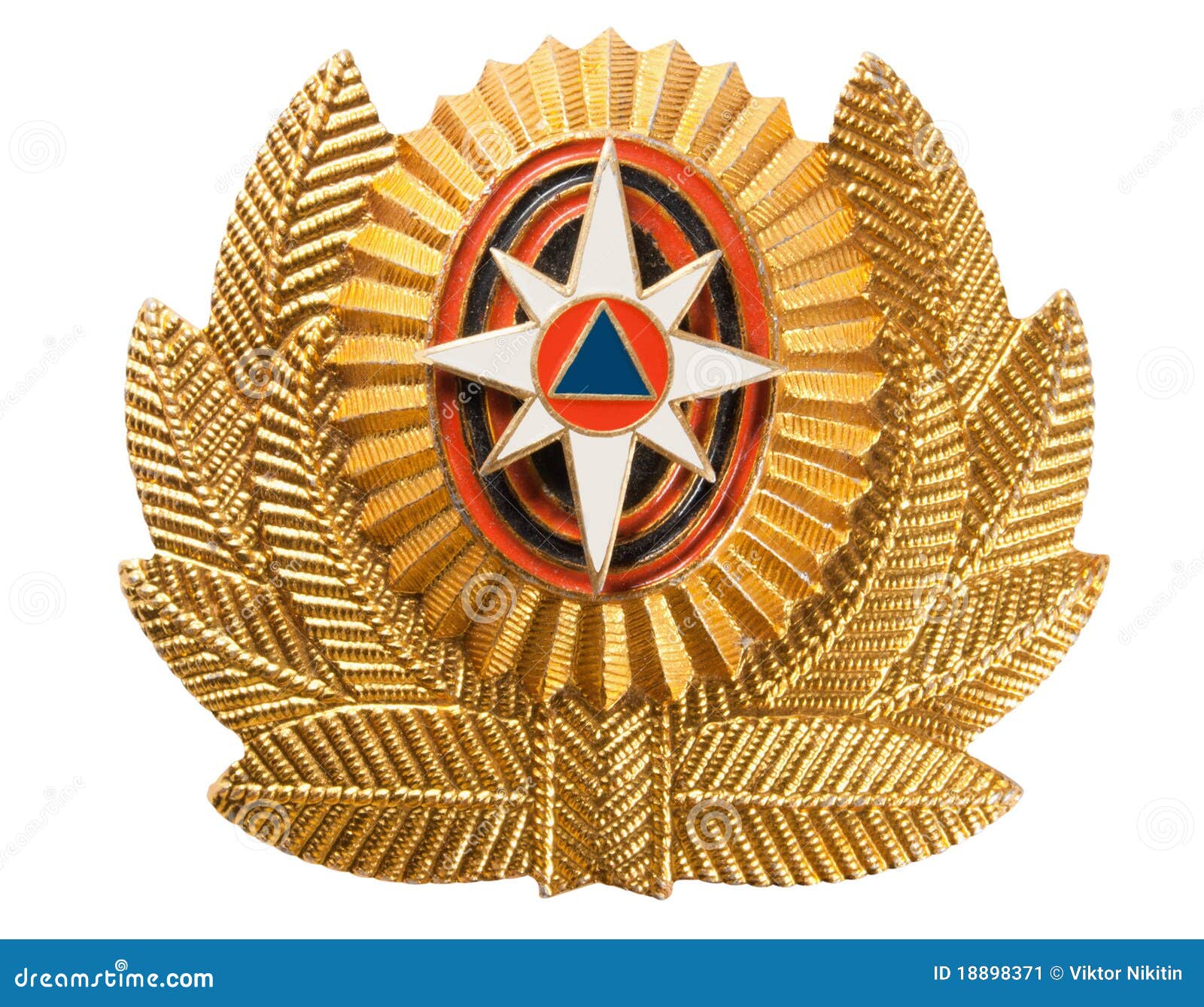 Cockade EMERCOM of Russia stock image. Image of star - 18898371
