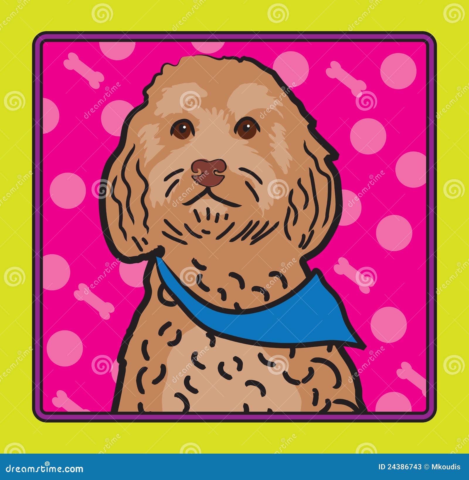 Cockapoo Cartoon stock illustration. Illustration of face - 24386743