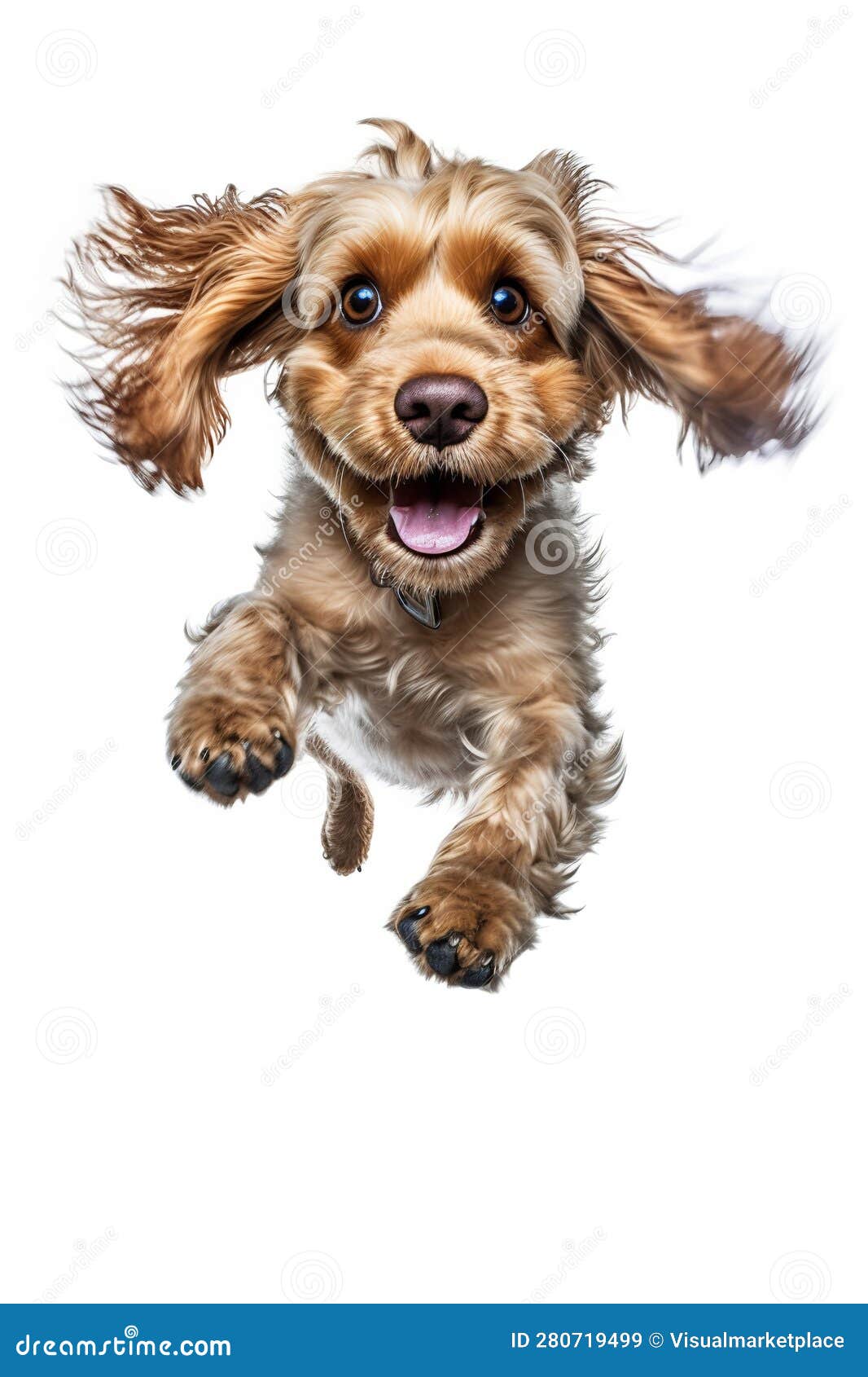 Cockapoo Dog Running stock illustration. Illustration of animal - 280719499