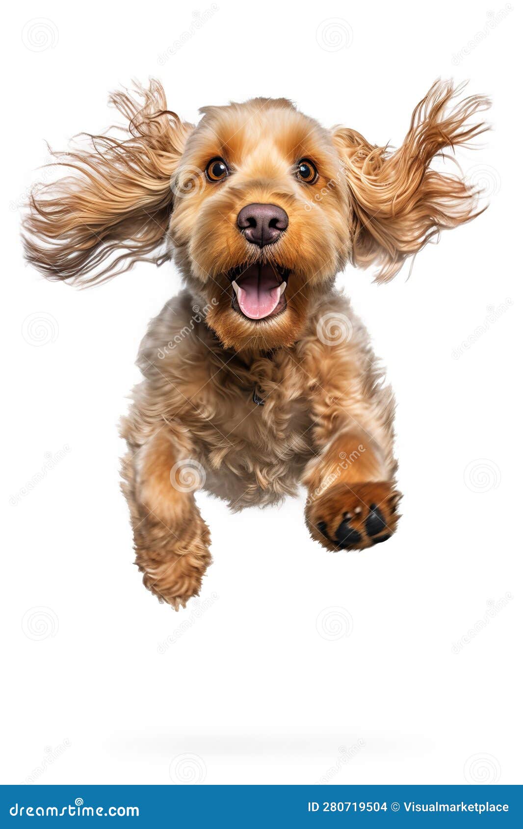 Cockapoo Dog Running stock illustration. Illustration of standard ...