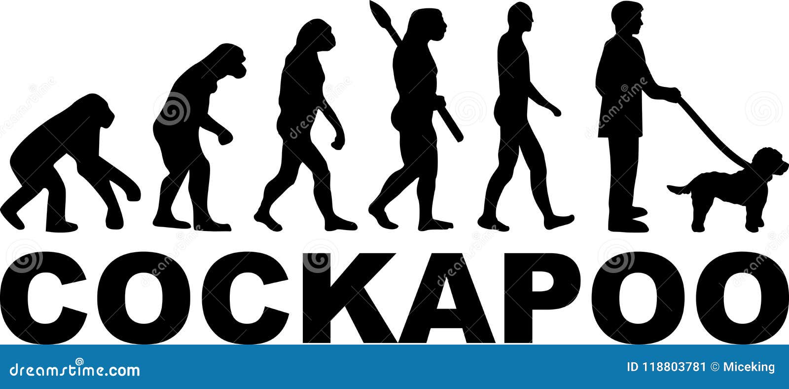 Cockapoo evolution word stock vector. Illustration of symbol - 118803781