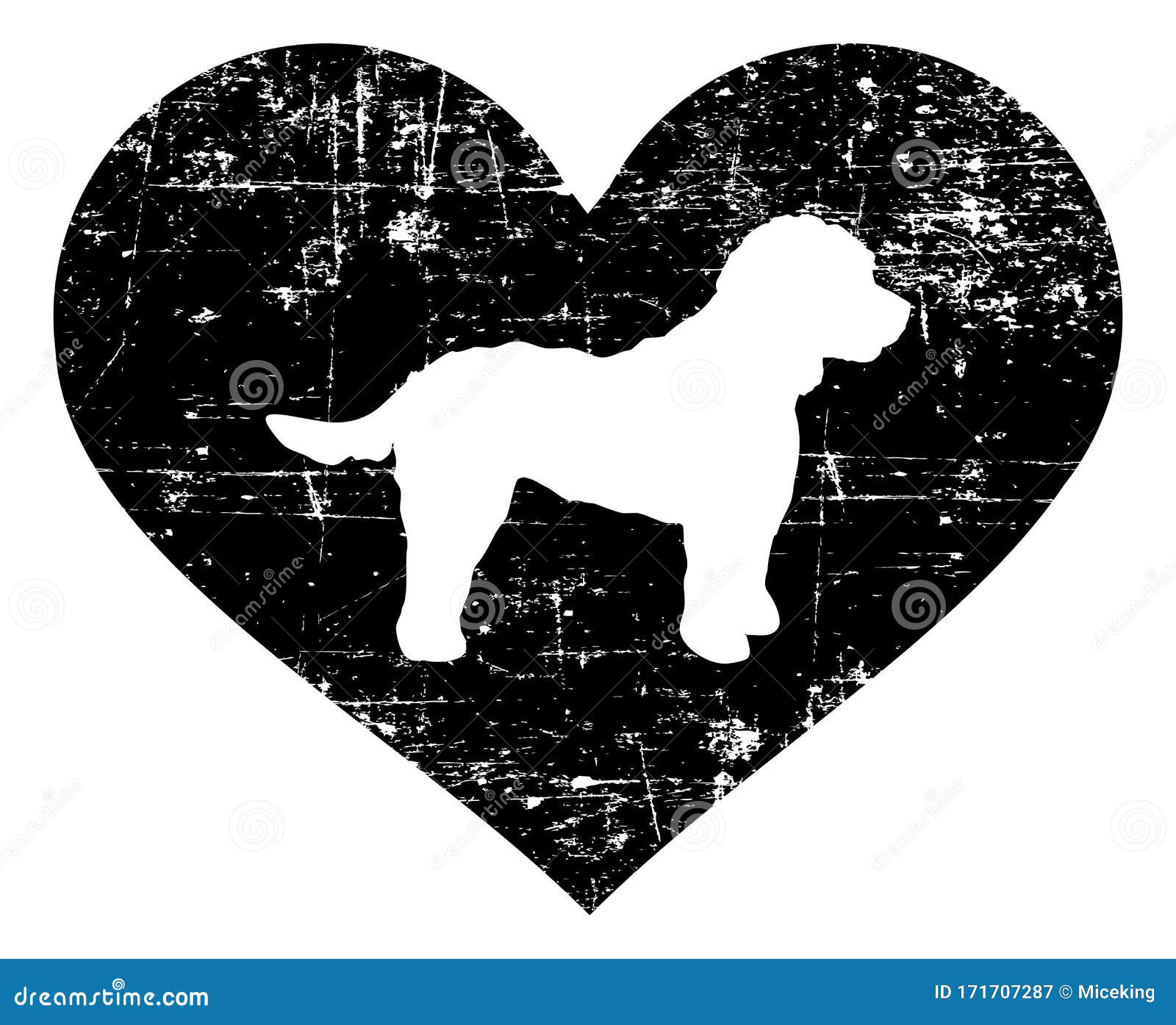 I Love My Cockapoo Silhouette Vector Illustration | CartoonDealer.com ...