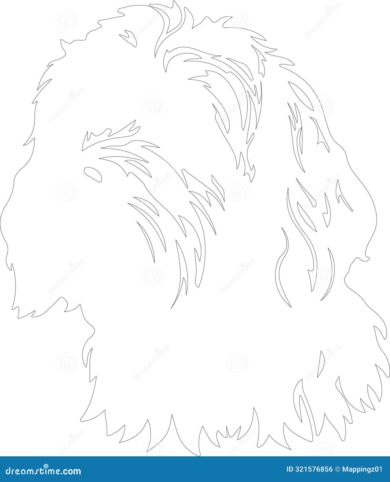 Cockapoo Outline Silhouette Generative Ai Cartoon Vector ...