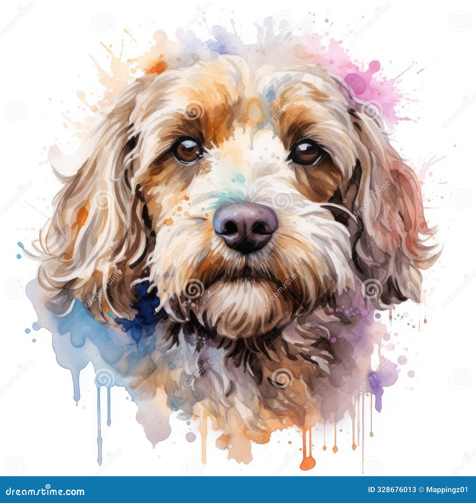 Cockapoo stock illustration. Illustration of generative - 328676013