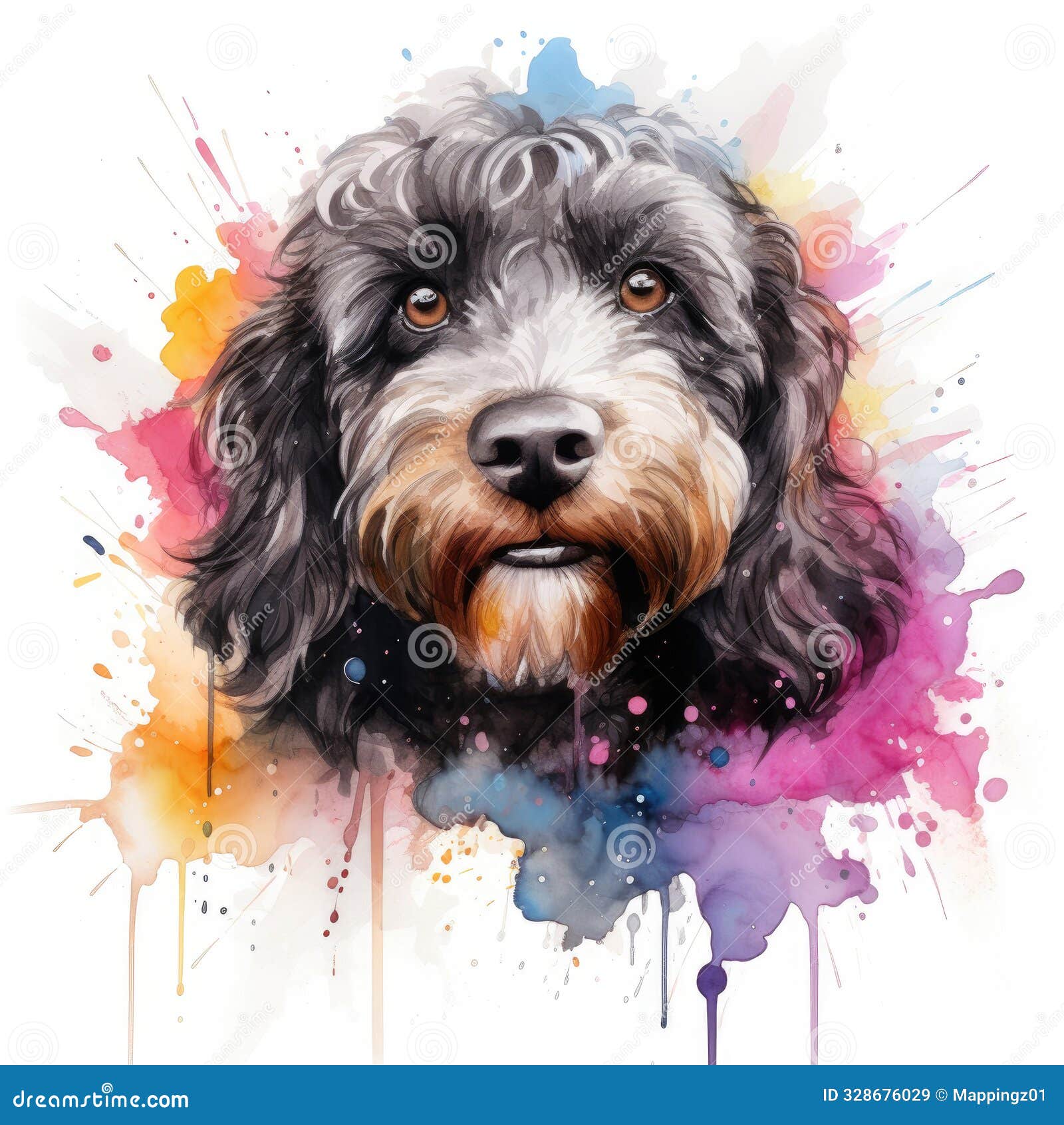Cockapoo stock illustration. Illustration of colors - 328676029