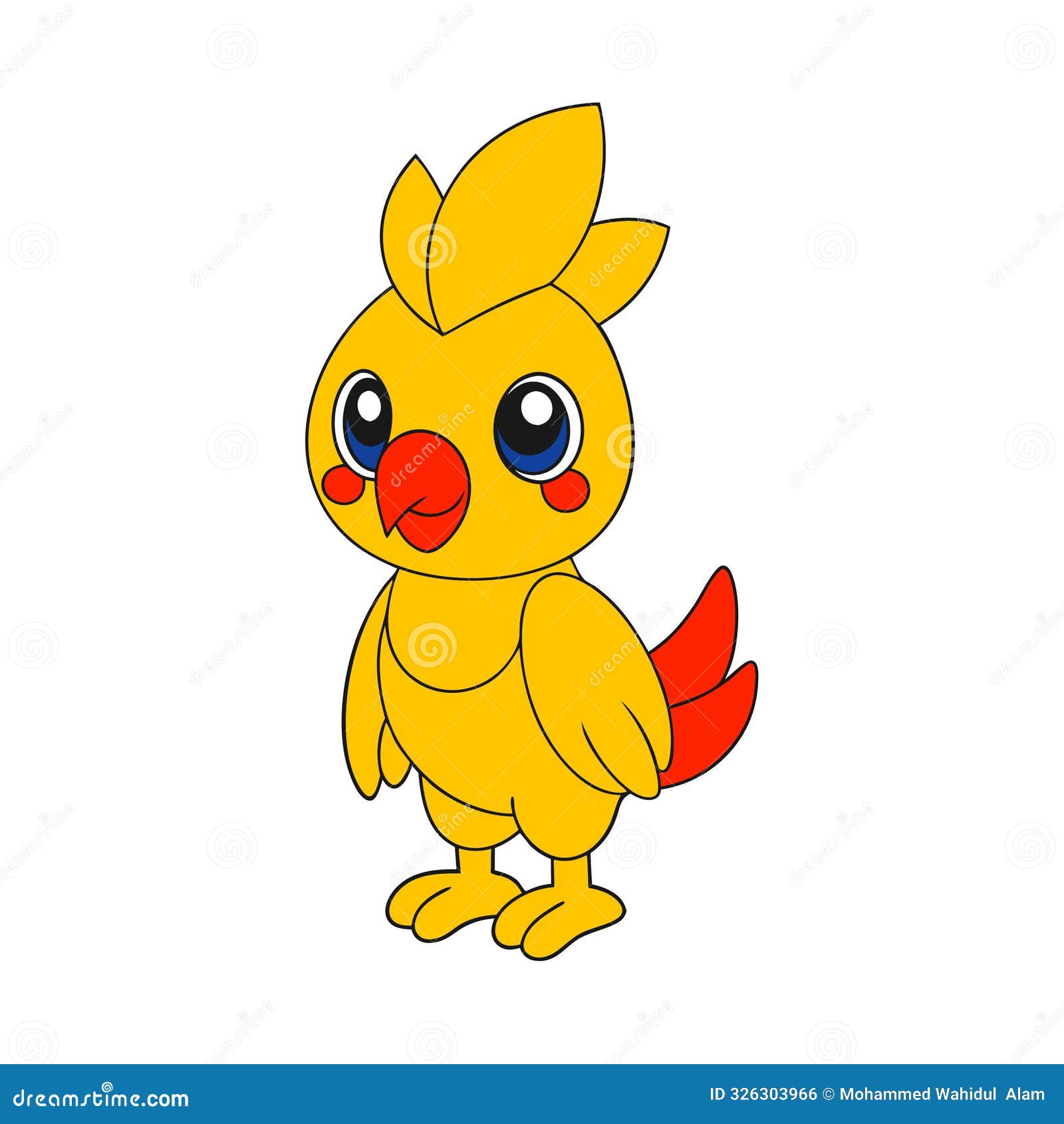 A Cockatoo-full-body-vector-illustration File. Stock Vector ...