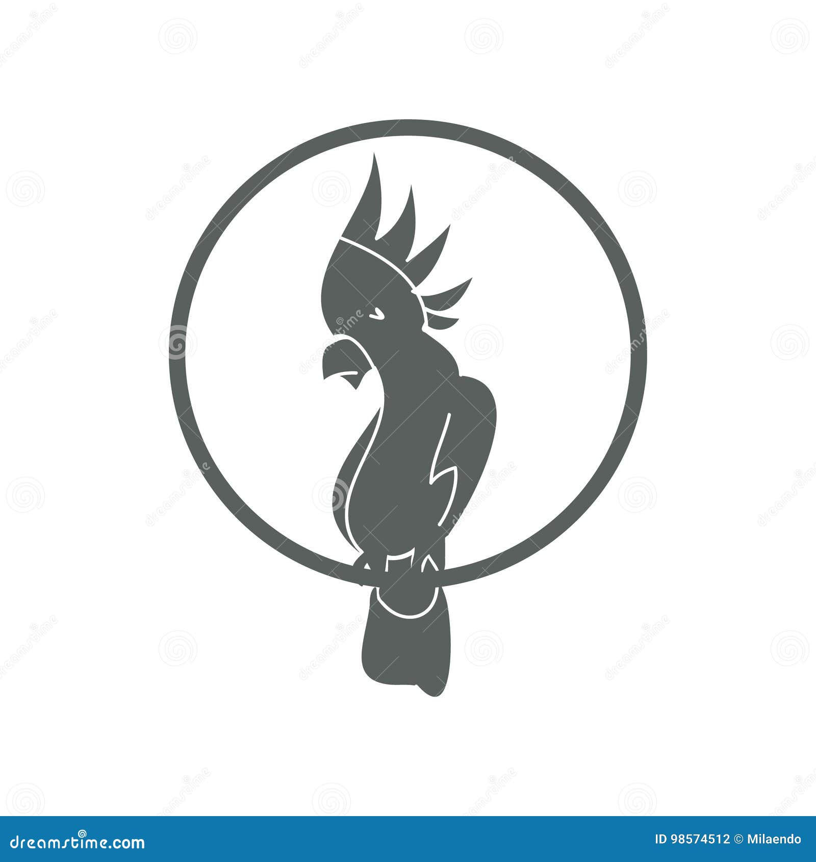 Cockatoo on White Background Abstract Stock Vector - Illustration of ...