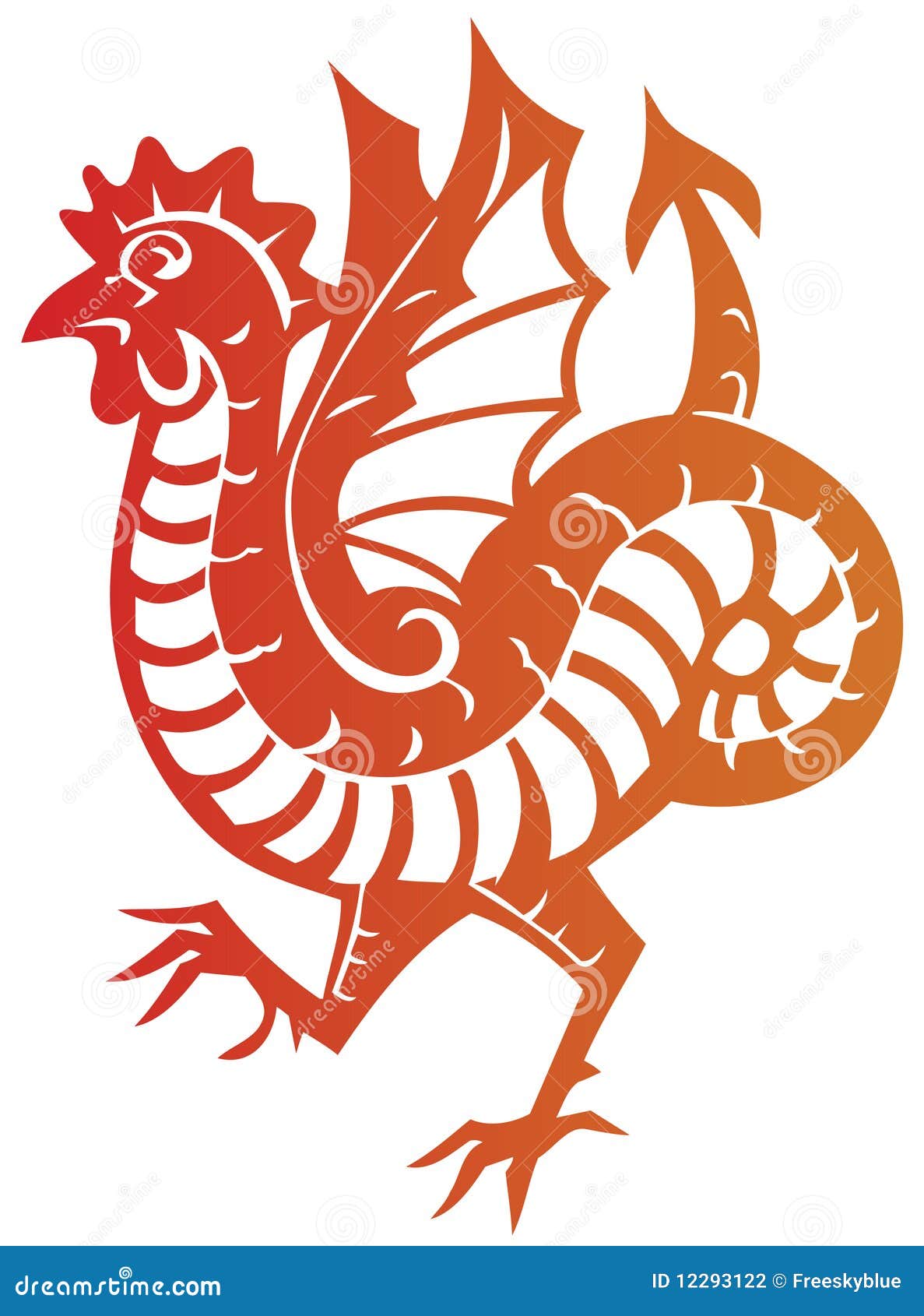 Cockatrice Silhouette Ancient Mythology Fantasy Cartoon Vector ...