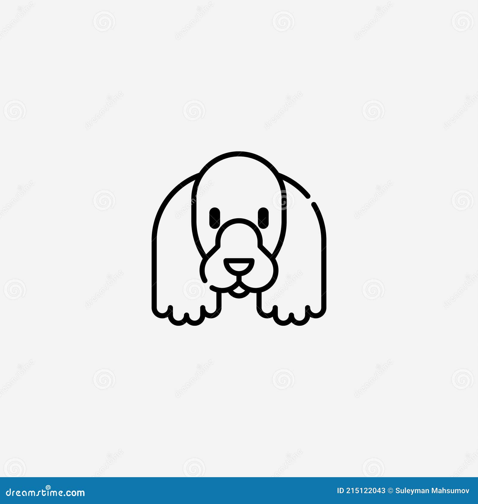 Cocker Spaniel Vector Icon Sign Symbol Stock Vector - Illustration of ...