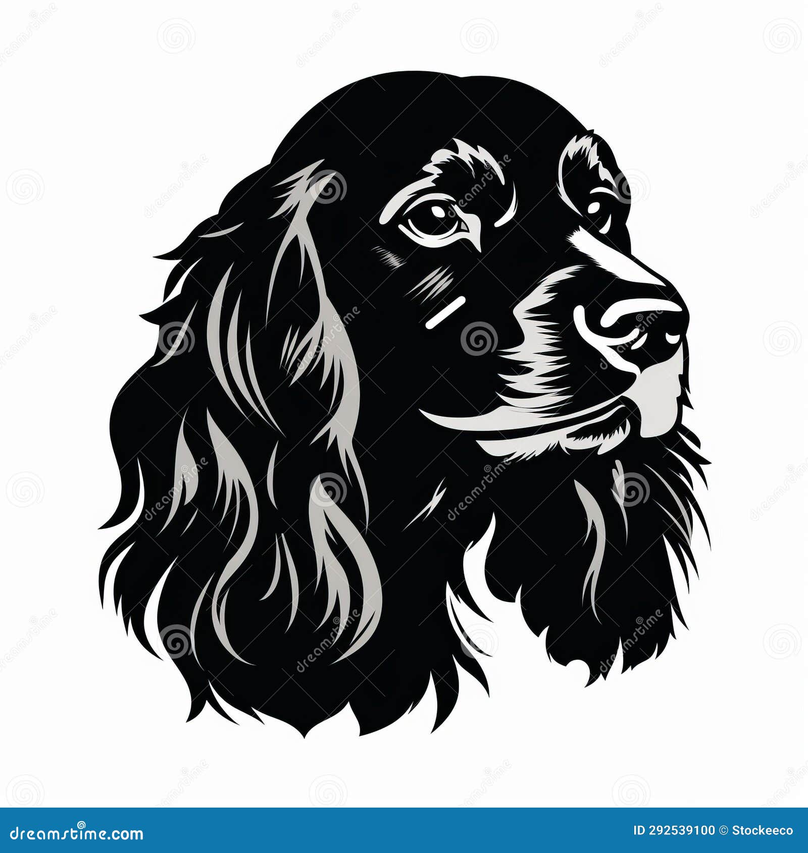 Cocker Spaniel Vector Illustration for Laser Cut File Stock ...