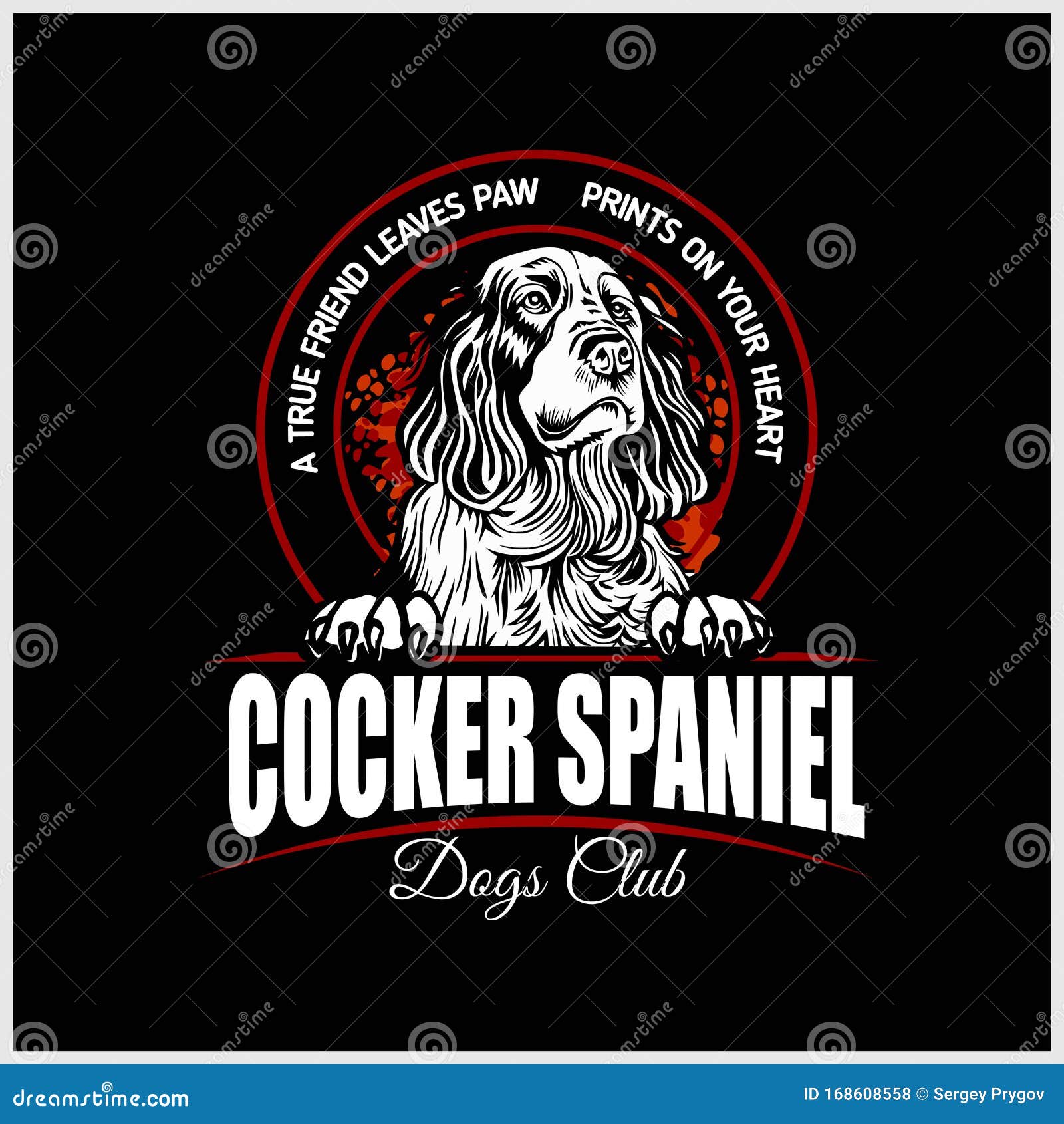 Cocker Spaniel - Vector Illustration for T-shirt, Logo and Template ...