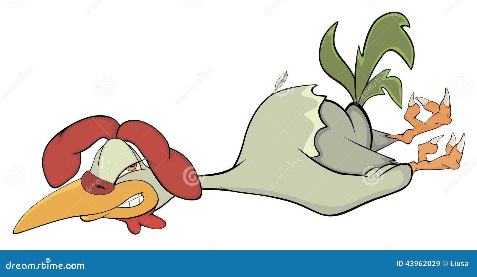 Cockerel cartoon illustration de vecteur. Illustration du chanteur ...