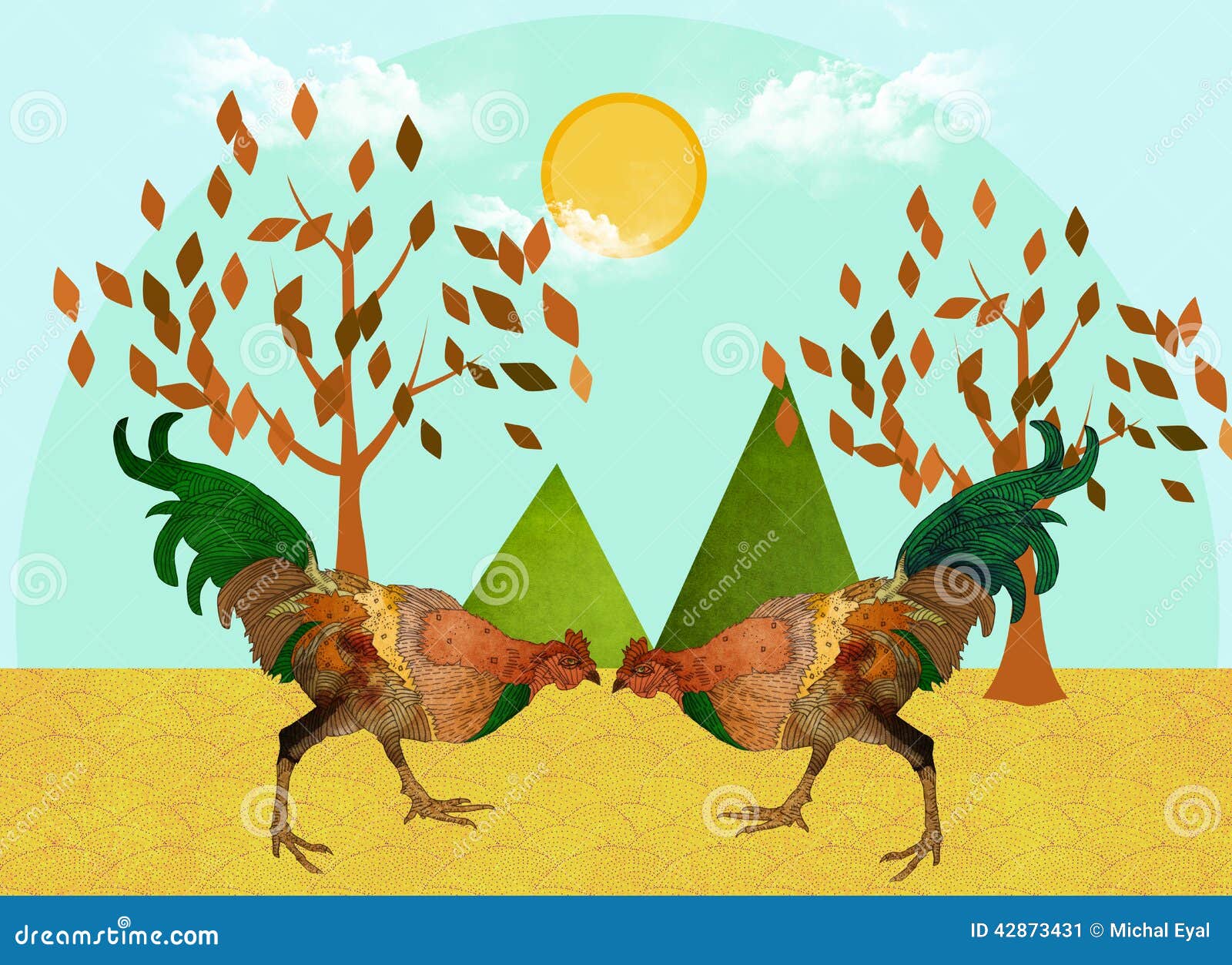 Cockfight Cartoons, Illustrations & Vector Stock Images - 322 Pictures ...