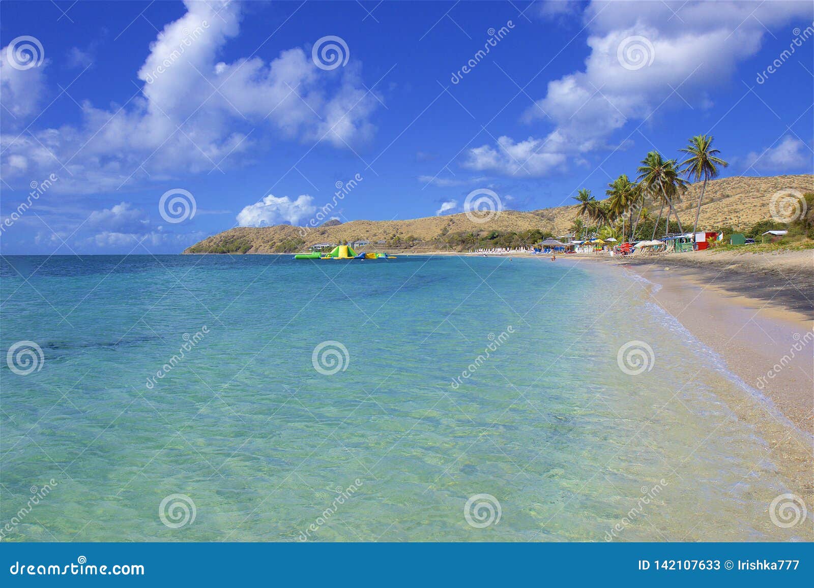 Cockleshell Beach in St Kitts, Caribbean Stock Image - Image of ...