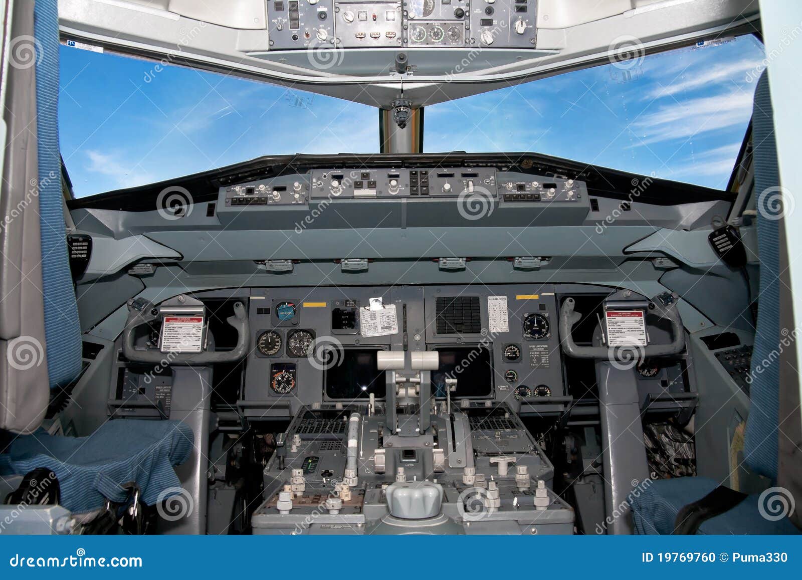 Cockpit stock photo. Image of clouds, interior, craft - 19769760