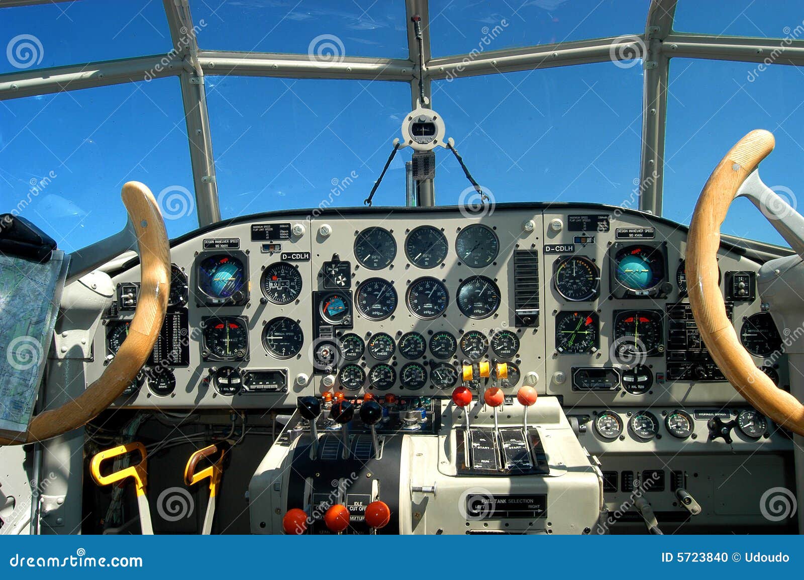 Cockpit stock photo. Image of blue, cockpit, instruments - 5723840
