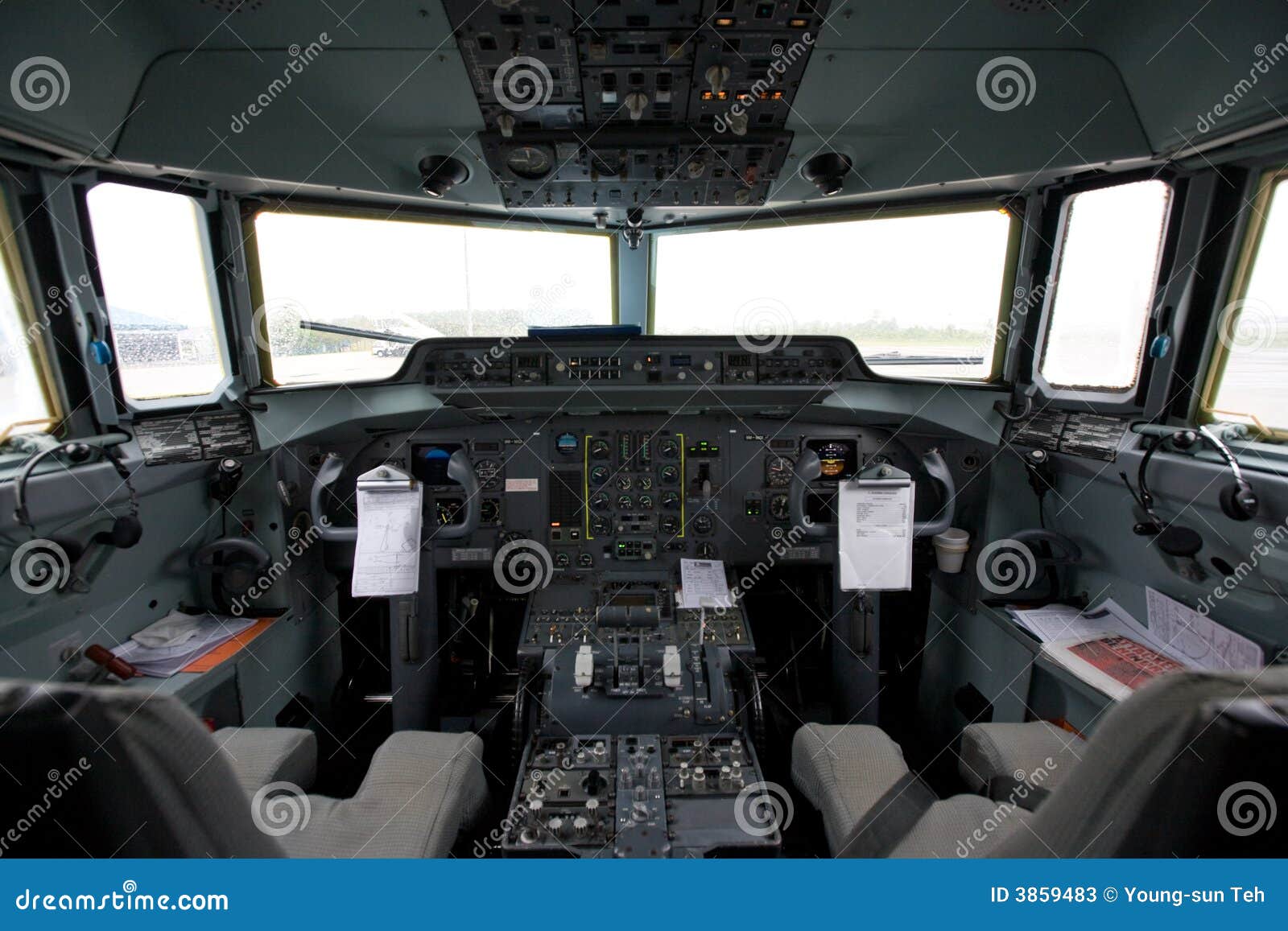 Cockpit of an airplane stock image. Image of controls - 3859483