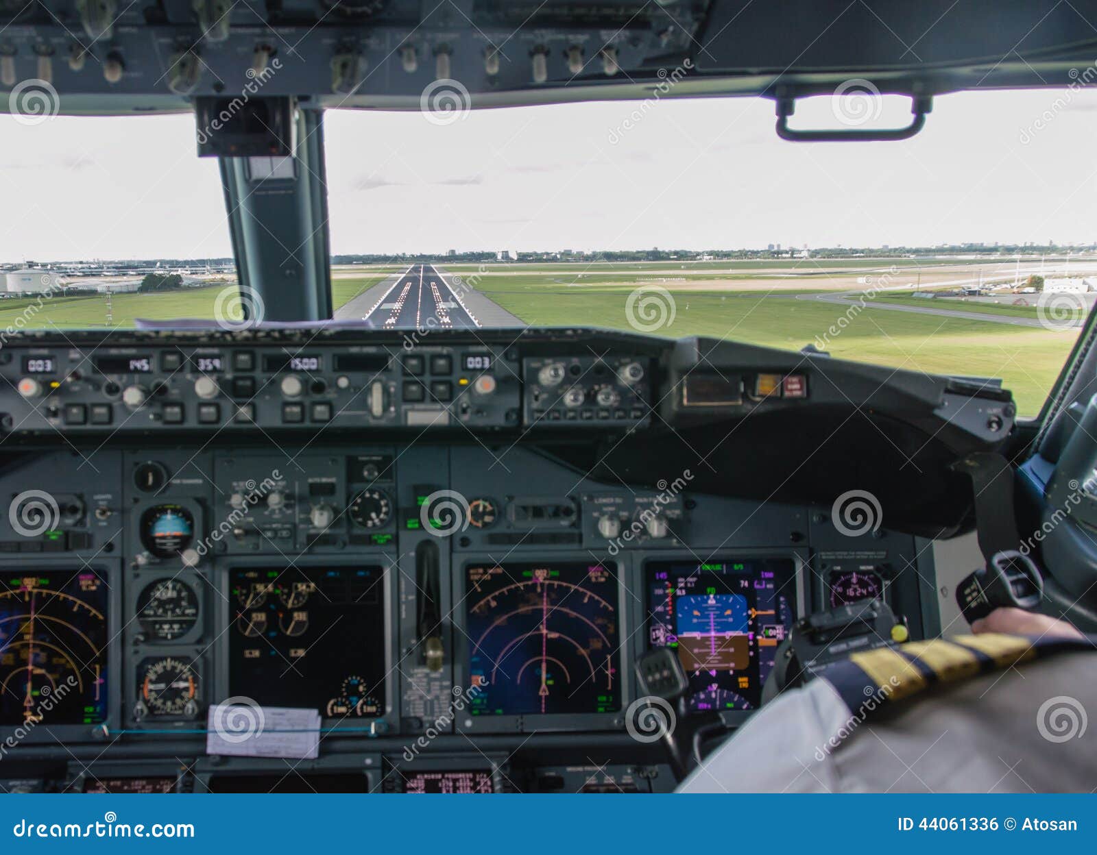 Cockpit Approach stock photo. Image of operation, professional - 44061336
