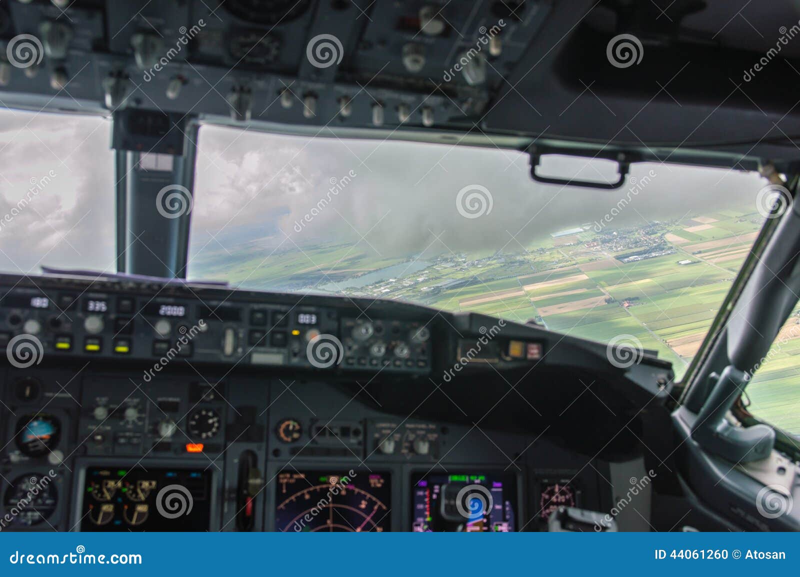 Cockpit Approach stock photo. Image of professional, procedure - 44061260