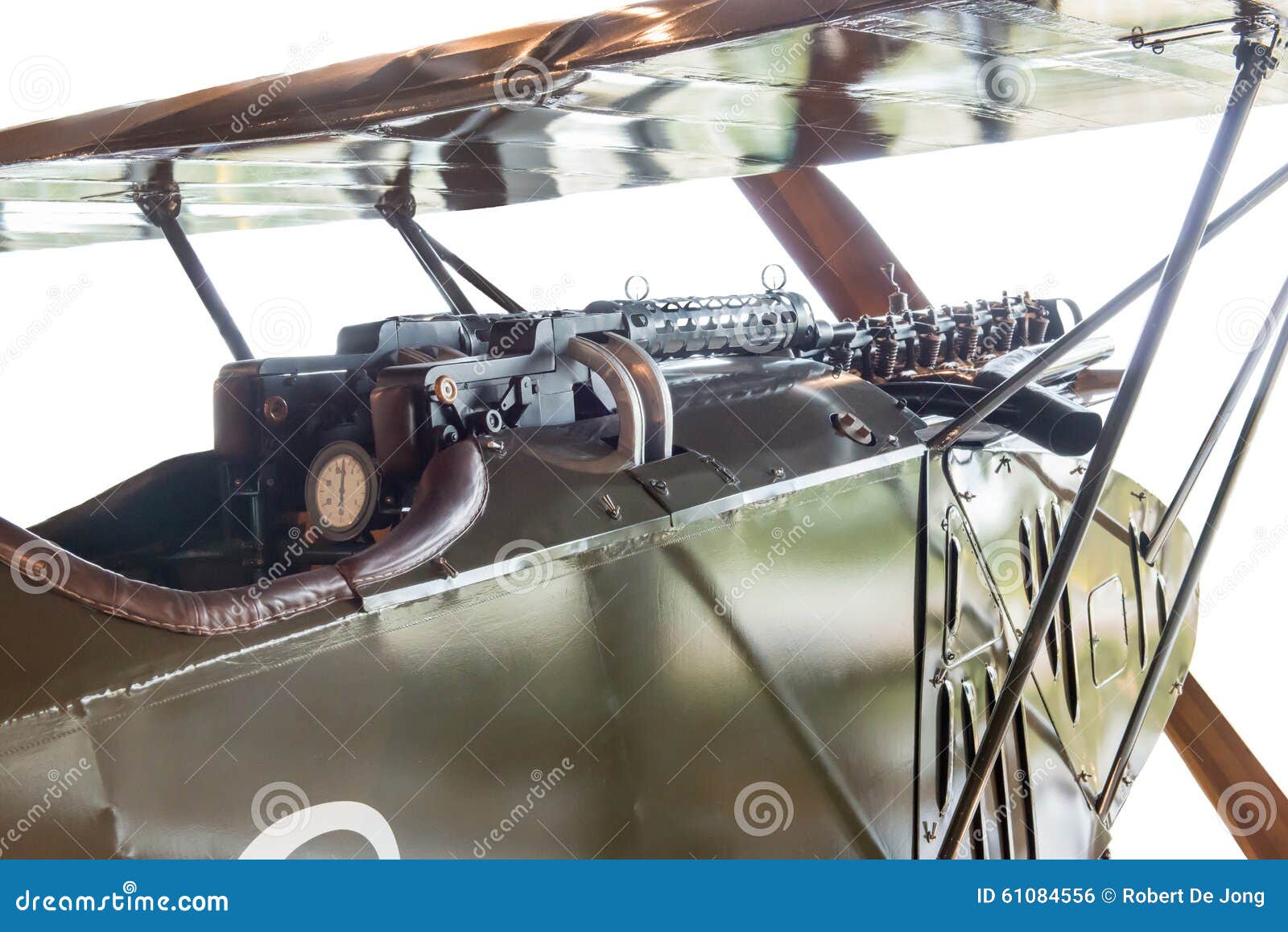 Cockpit Of A Biplane From The First World War Stock Photography ...