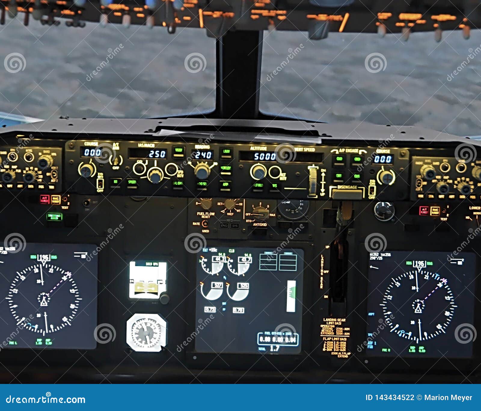 Cockpit Of Boeing Vertol CH-46 Sea Knight Of The United States Marine ...