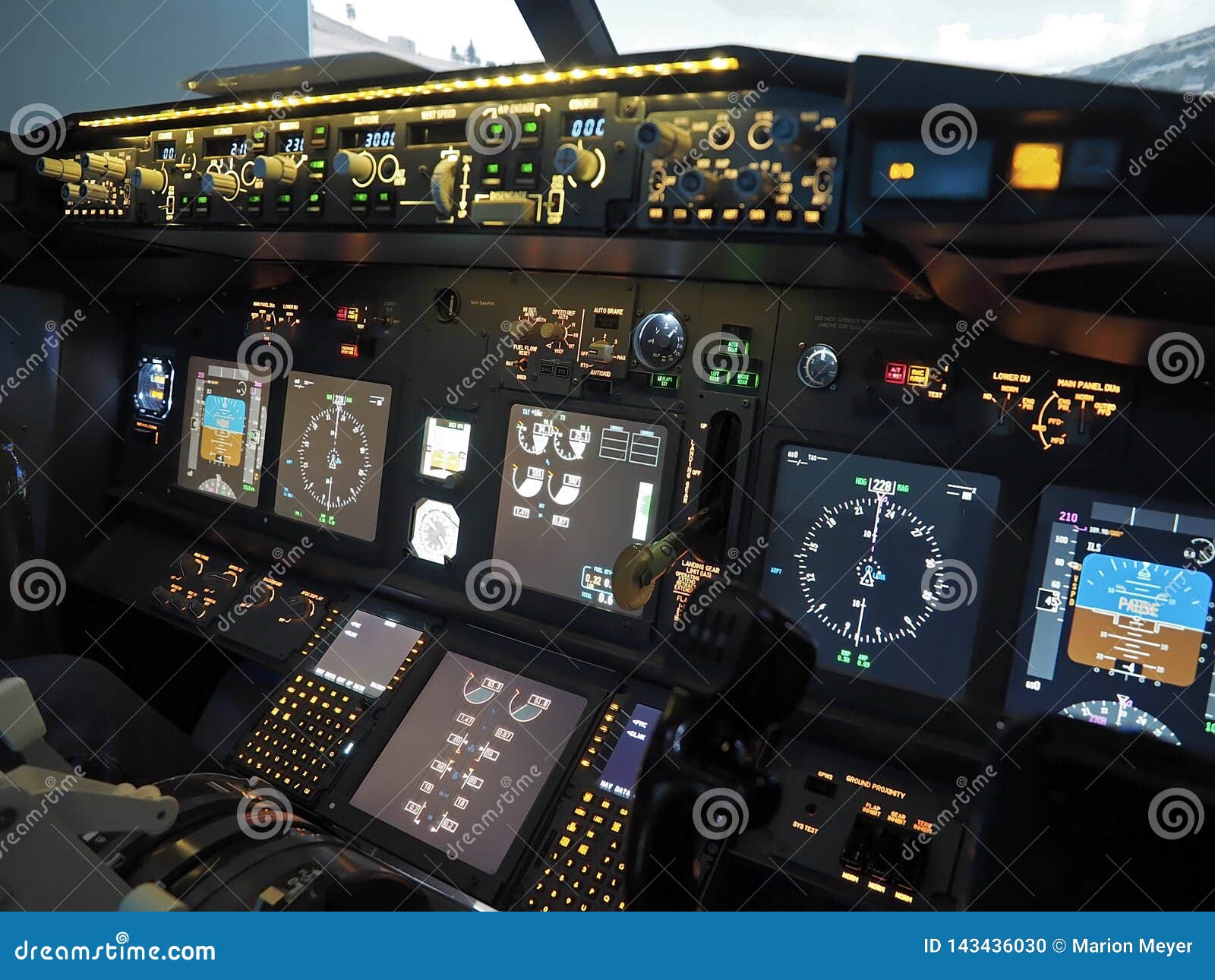 Cockpit of a Boeing 737 Airplane Editorial Image - Image of commercial ...