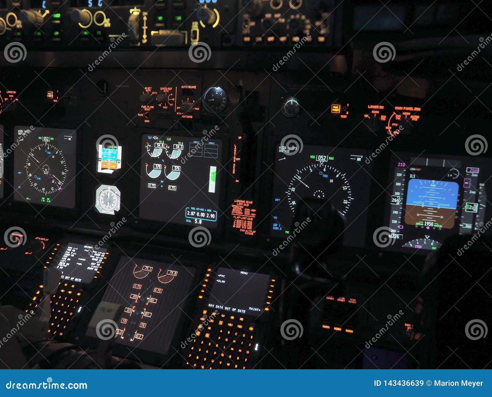 Cockpit Of A Boeing 737 Airplane Editorial Photo | CartoonDealer.com ...