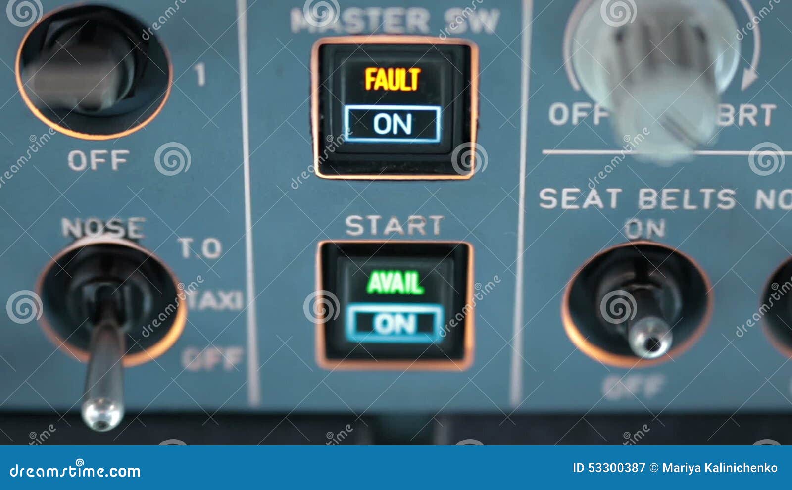 Cockpit Cabin. Pilot Switch Controls Aircraft A320 Stock Video - Video ...