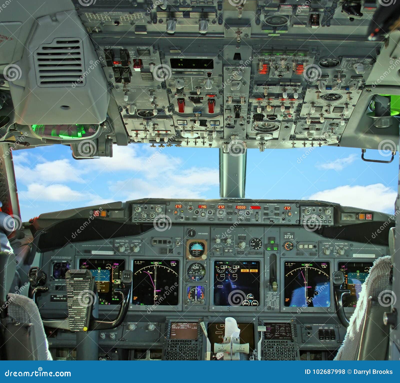 Cockpit 2 stock photo. Image of modern, deck, airport - 102687998