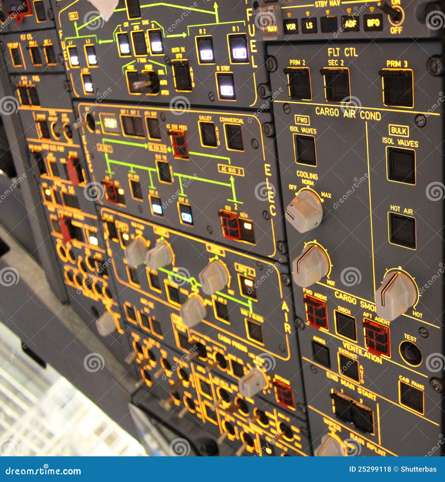 Diagram of airplane cockpit - veryride