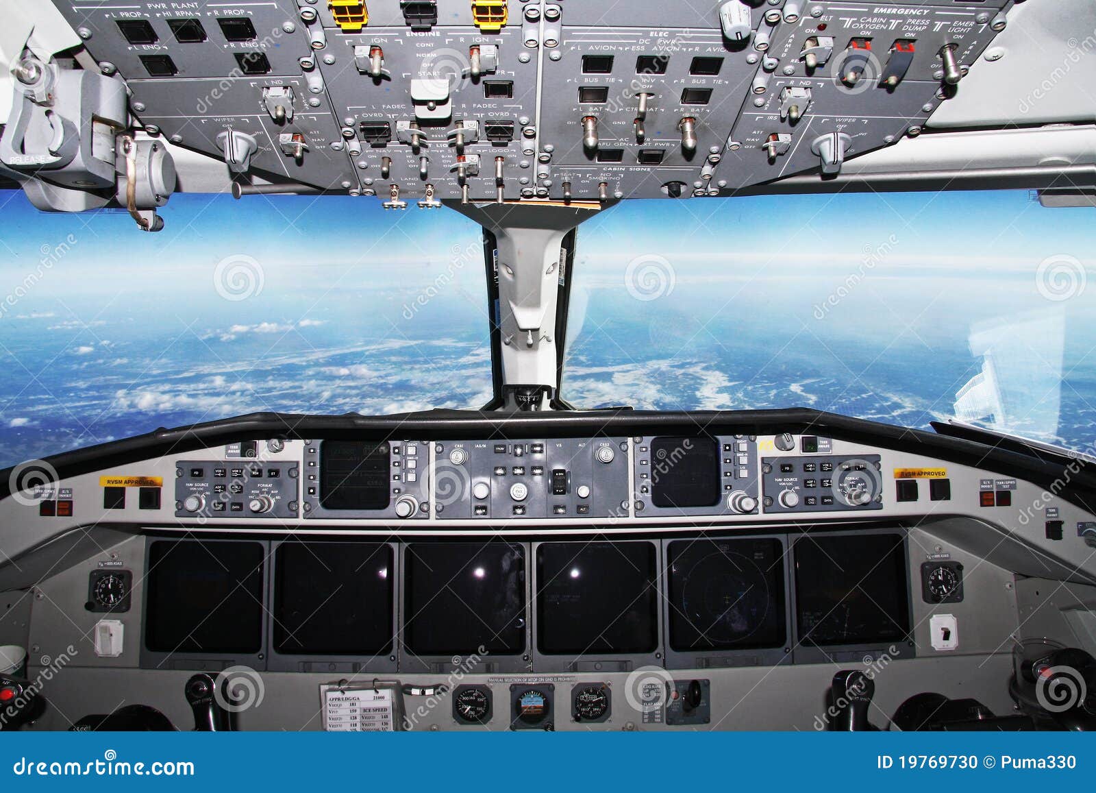Cockpit in flight stock photo. Image of inside, glass - 19769730