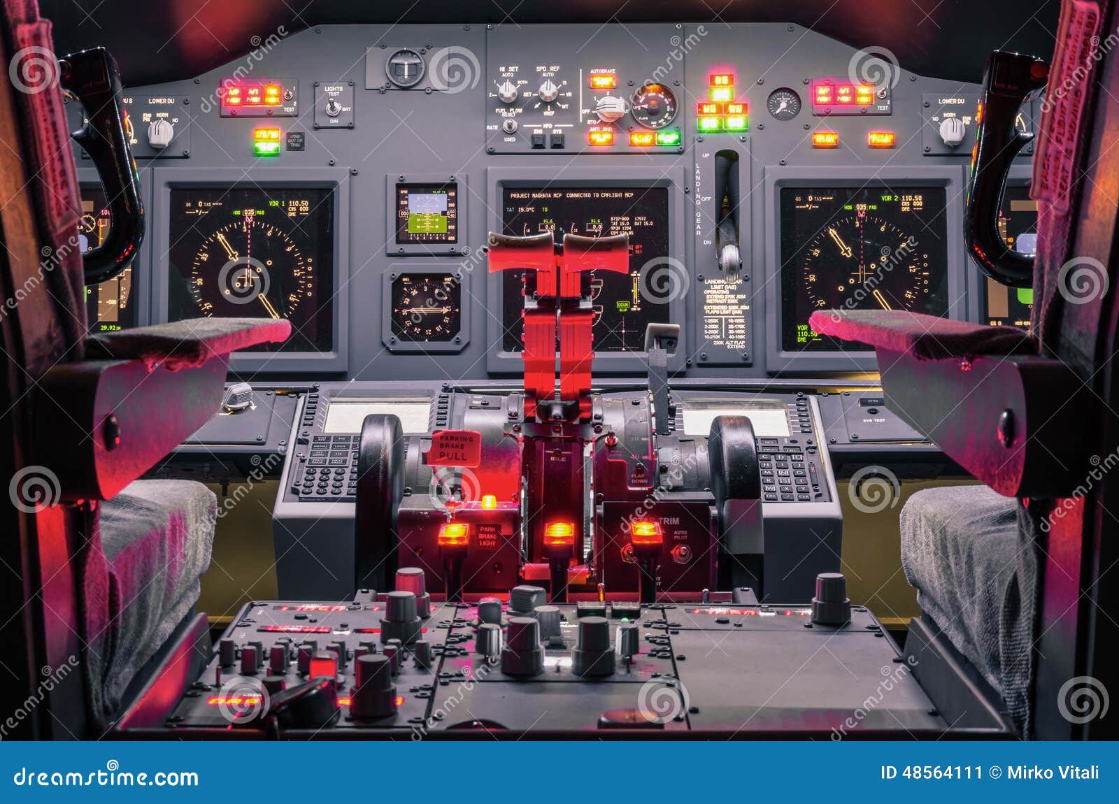Cockpit of an Homemade Flight Simulator - Aerospace Industry Stock ...