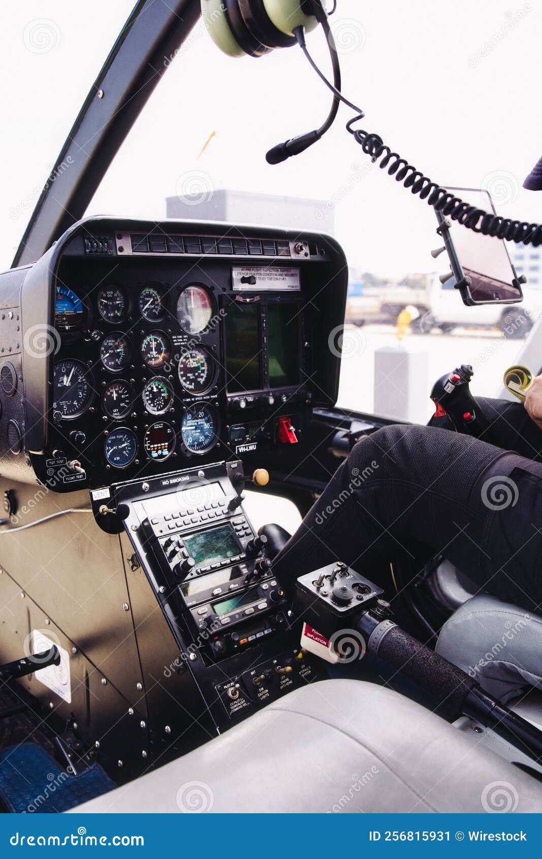Cockpit Inside a Helicopter in Perth, Australia Stock Image - Image of ...