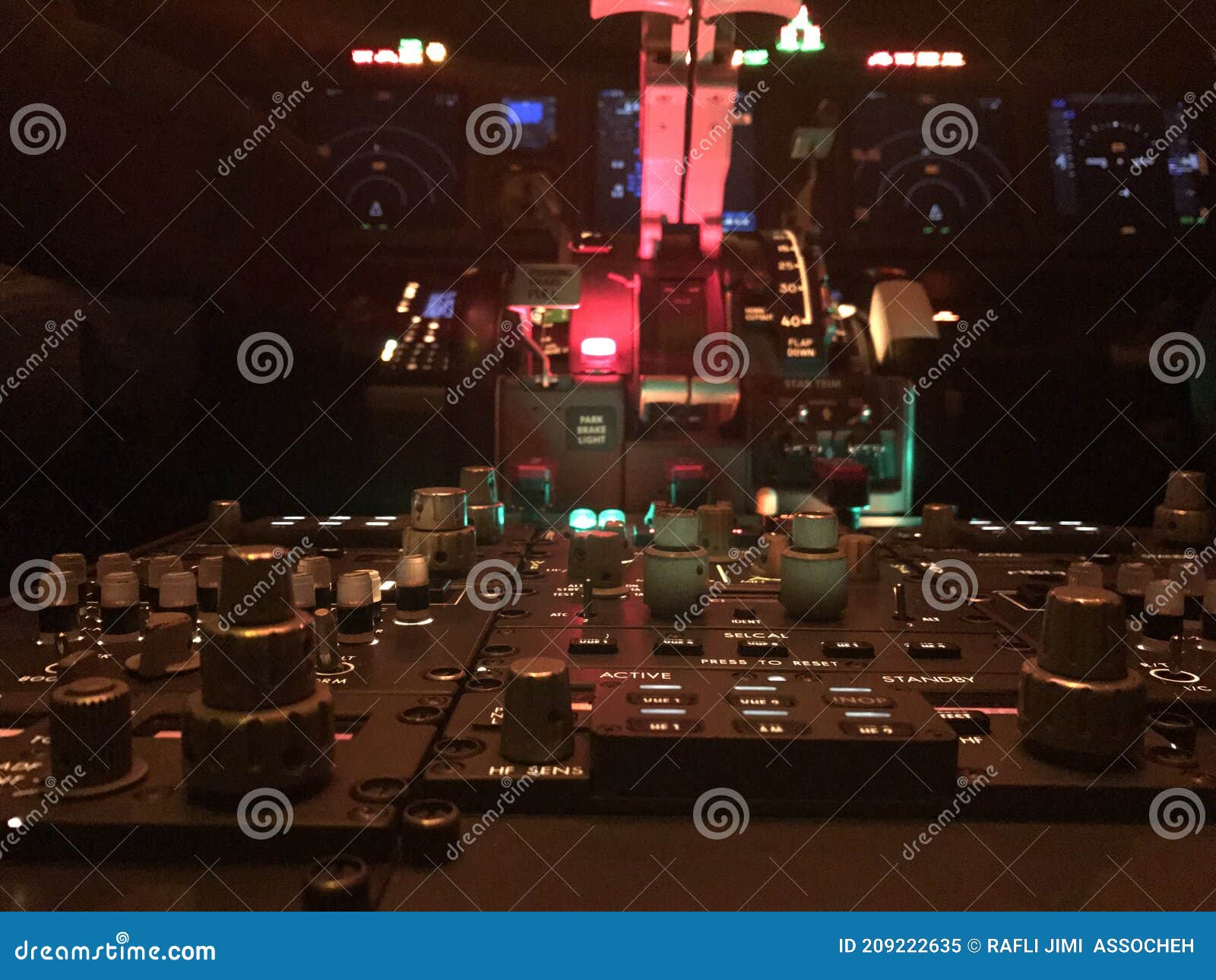 Cockpit instrument panel stock image. Image of plane - 209222635