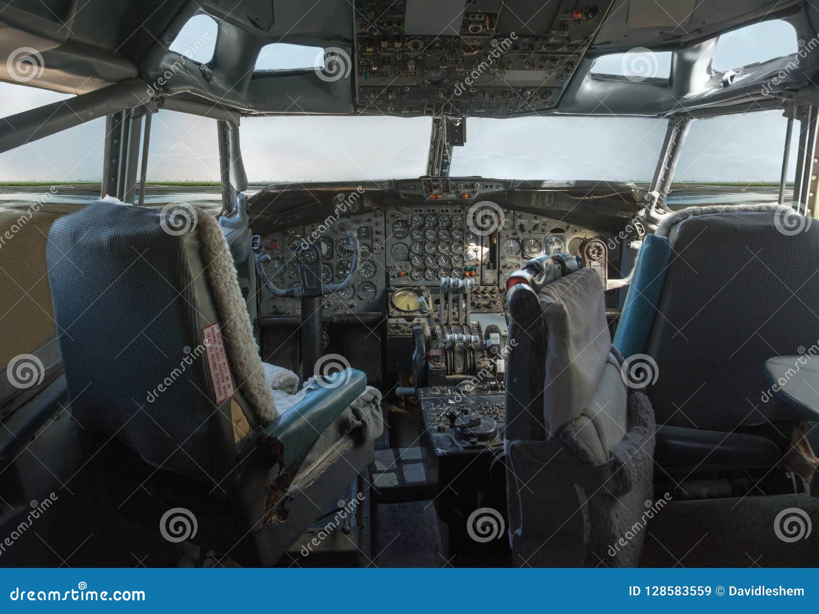 Cockpit Of A 747 Jumbo Jet Stock Image | CartoonDealer.com #128583559