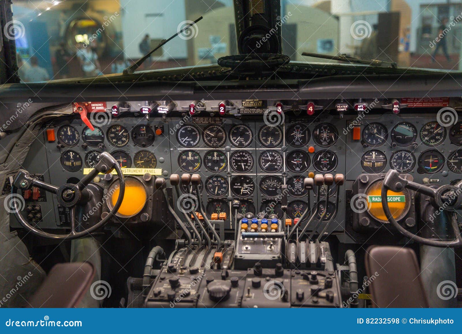 The Cockpit of an Old Plane Stock Photo - Image of aerospace, altitude ...