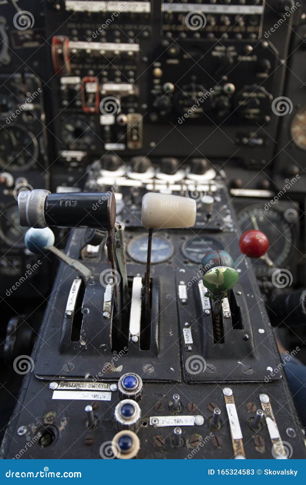 Cockpit of an Old Russian Plane Editorial Stock Photo - Image of ...